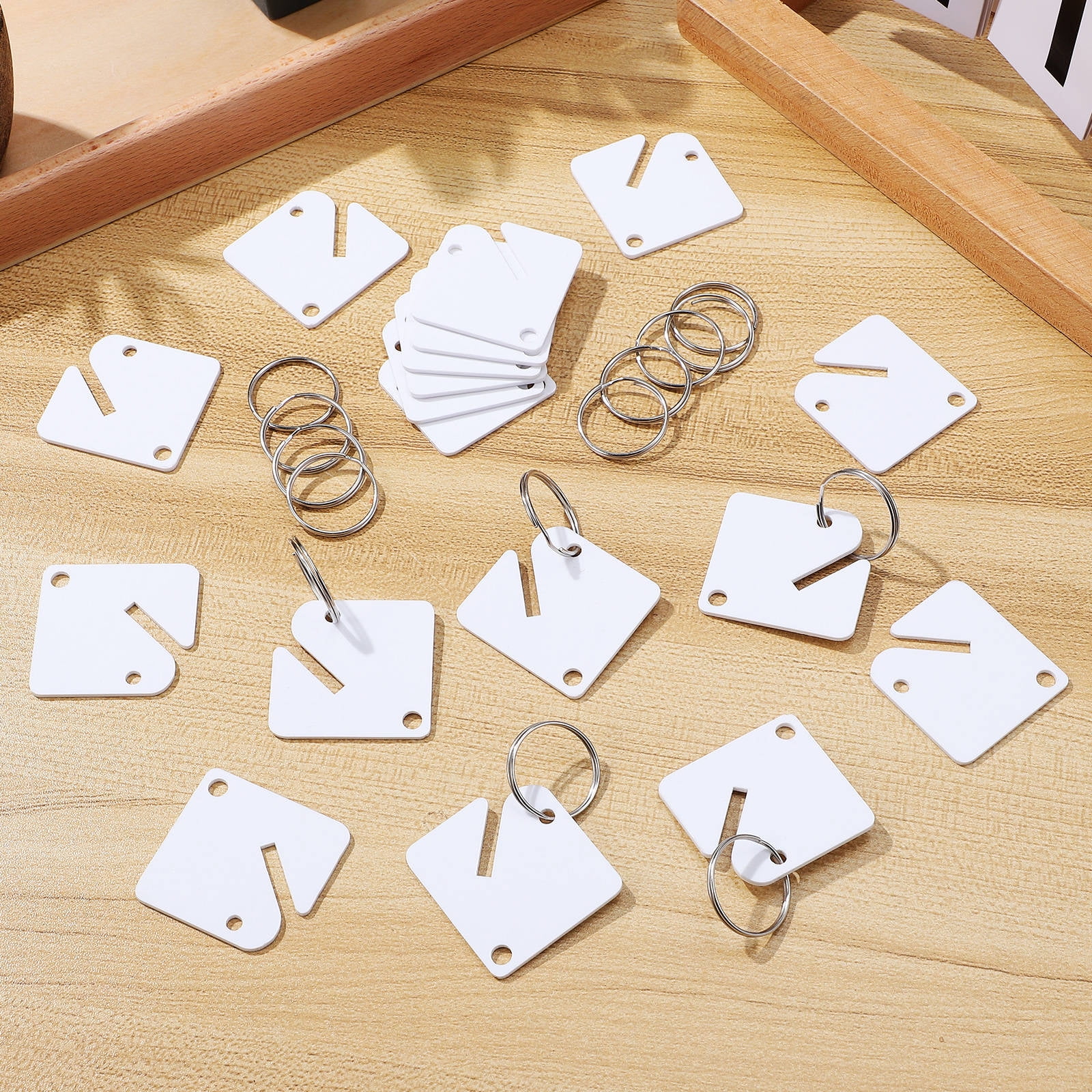 HEMOTON 60pcs Blank Key Tags Acrylic Key Identification Blanks With ...