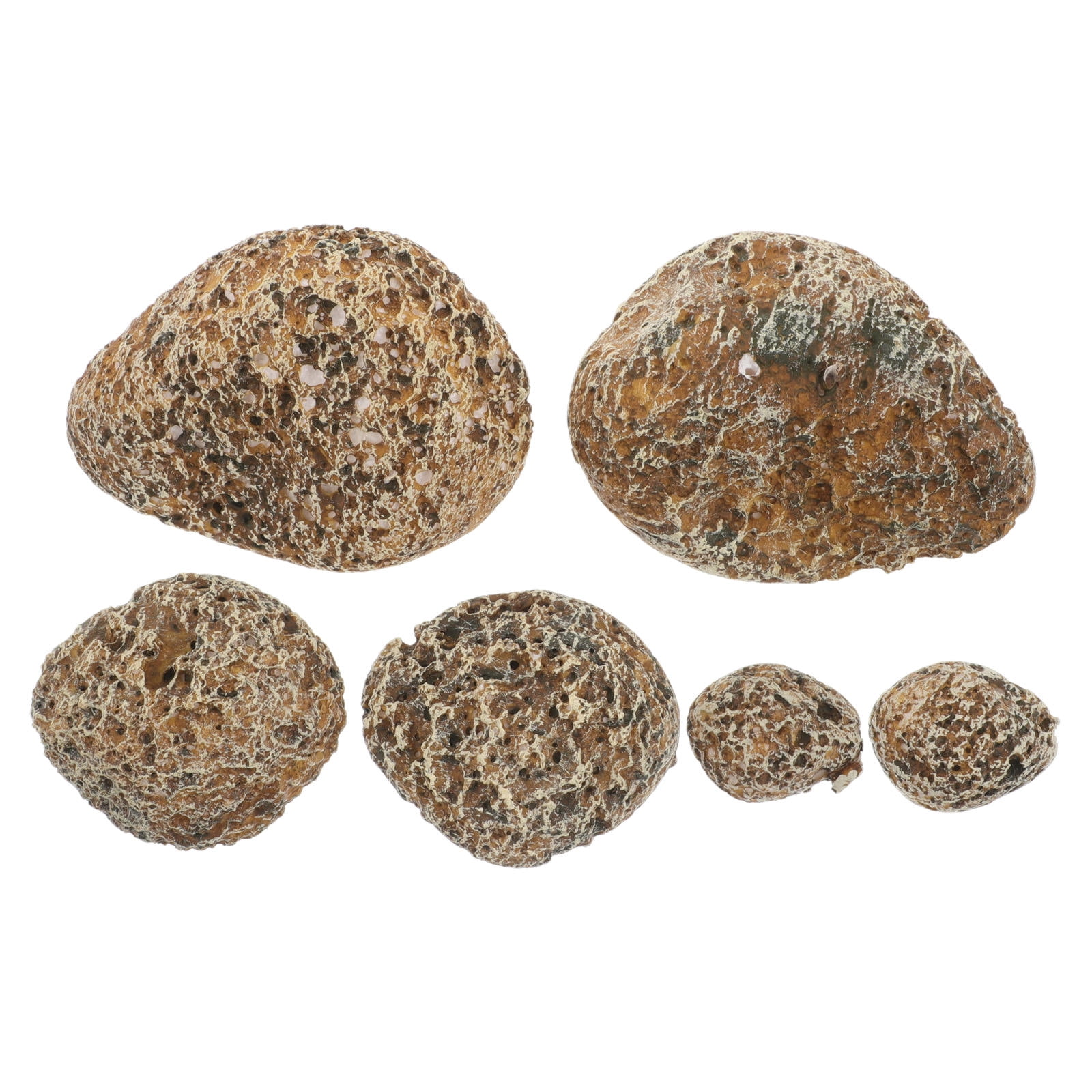 Hemoton 6PCS Artificial Rockery Stones Decor Fake Stone Ornament for ...
