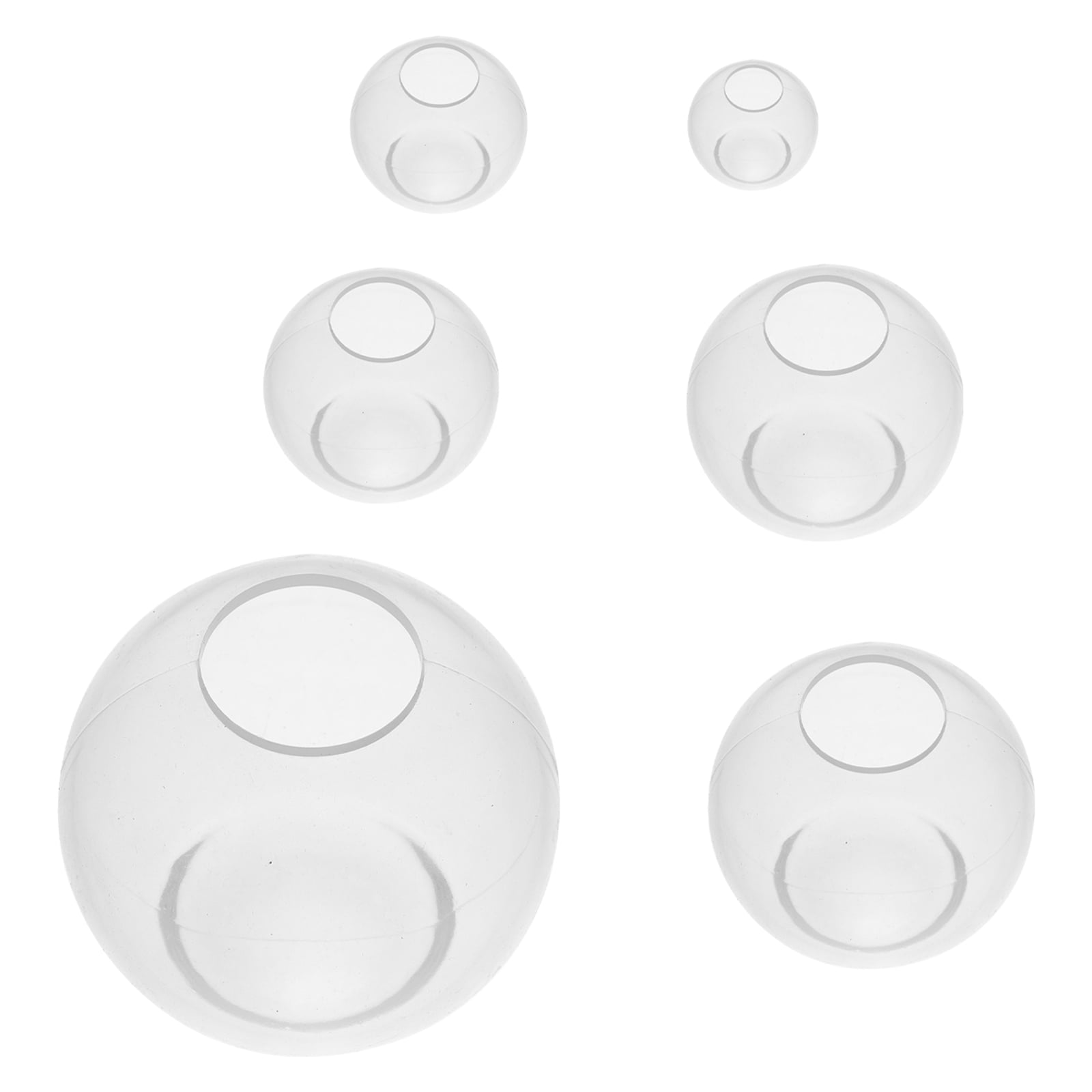 Hemoton 6Pcs Ball Shape Silicone Molds Crystal Ball Casting Mold Ball ...