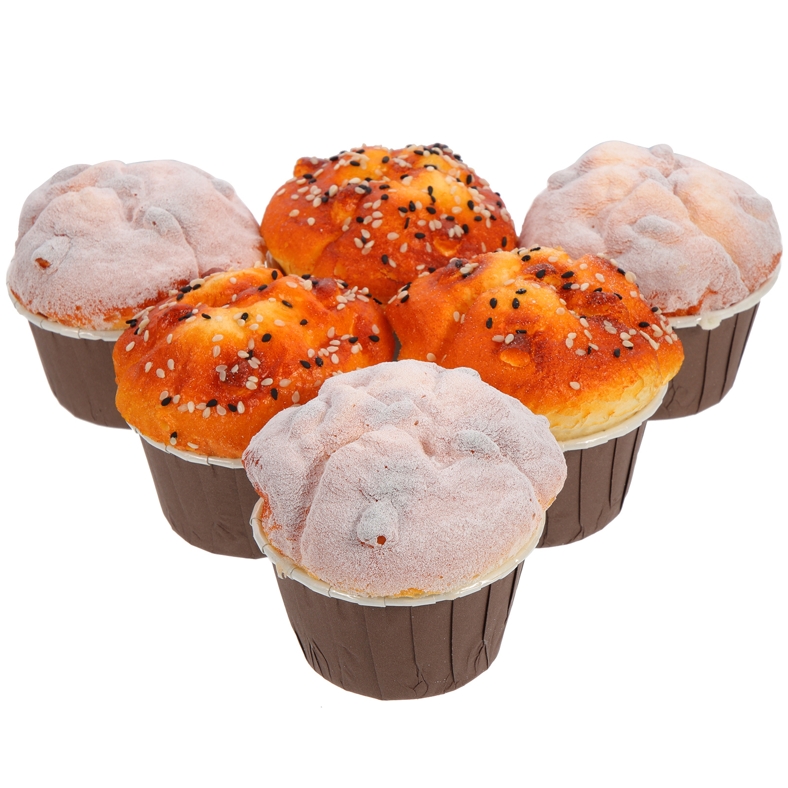 Hemoton 6Pcs Lifelike Cupcake Model Fake Cake Decoration Simulation ...