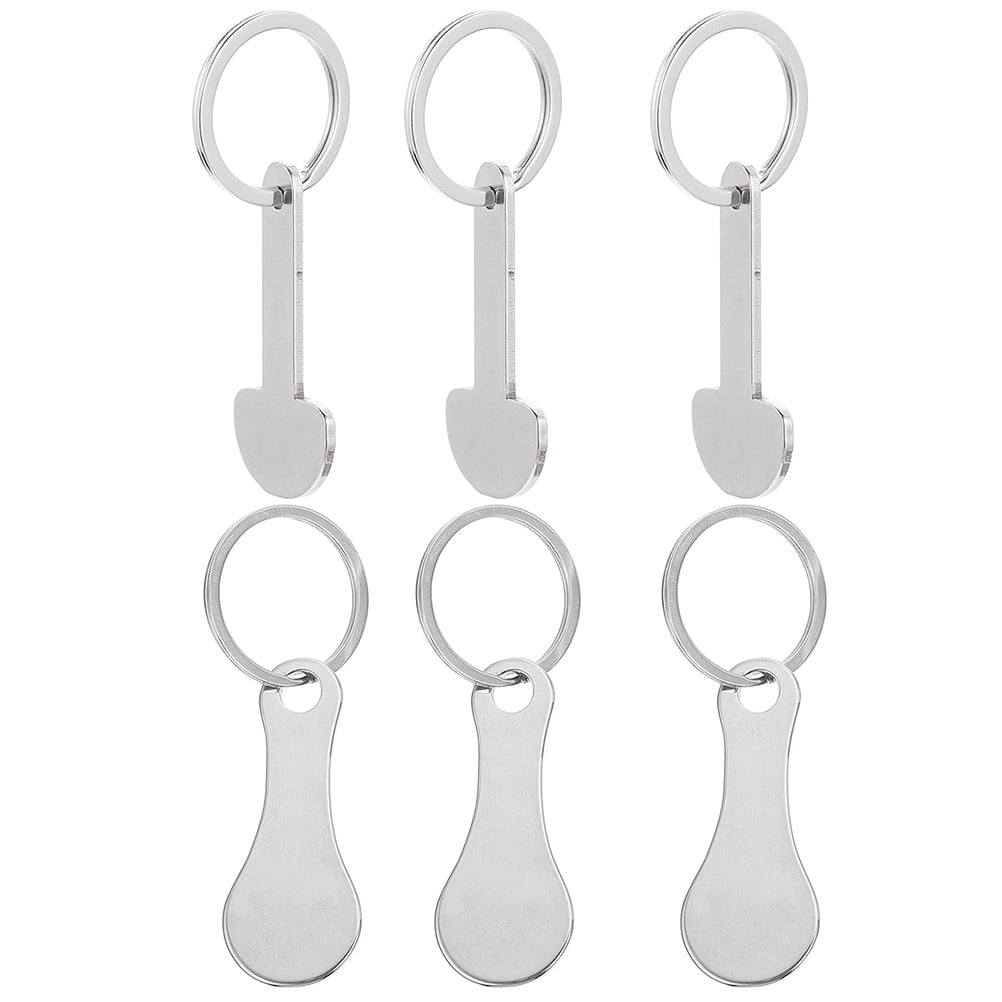 Hemoton 6Pcs Shopping Trolley Release Key Stainless Steel Removable ...