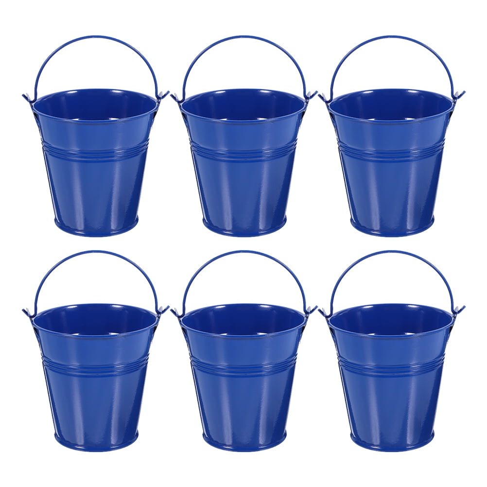 Hemoton 6Pcs Small Metal Buckets Mini Buckets with Handles Small ...