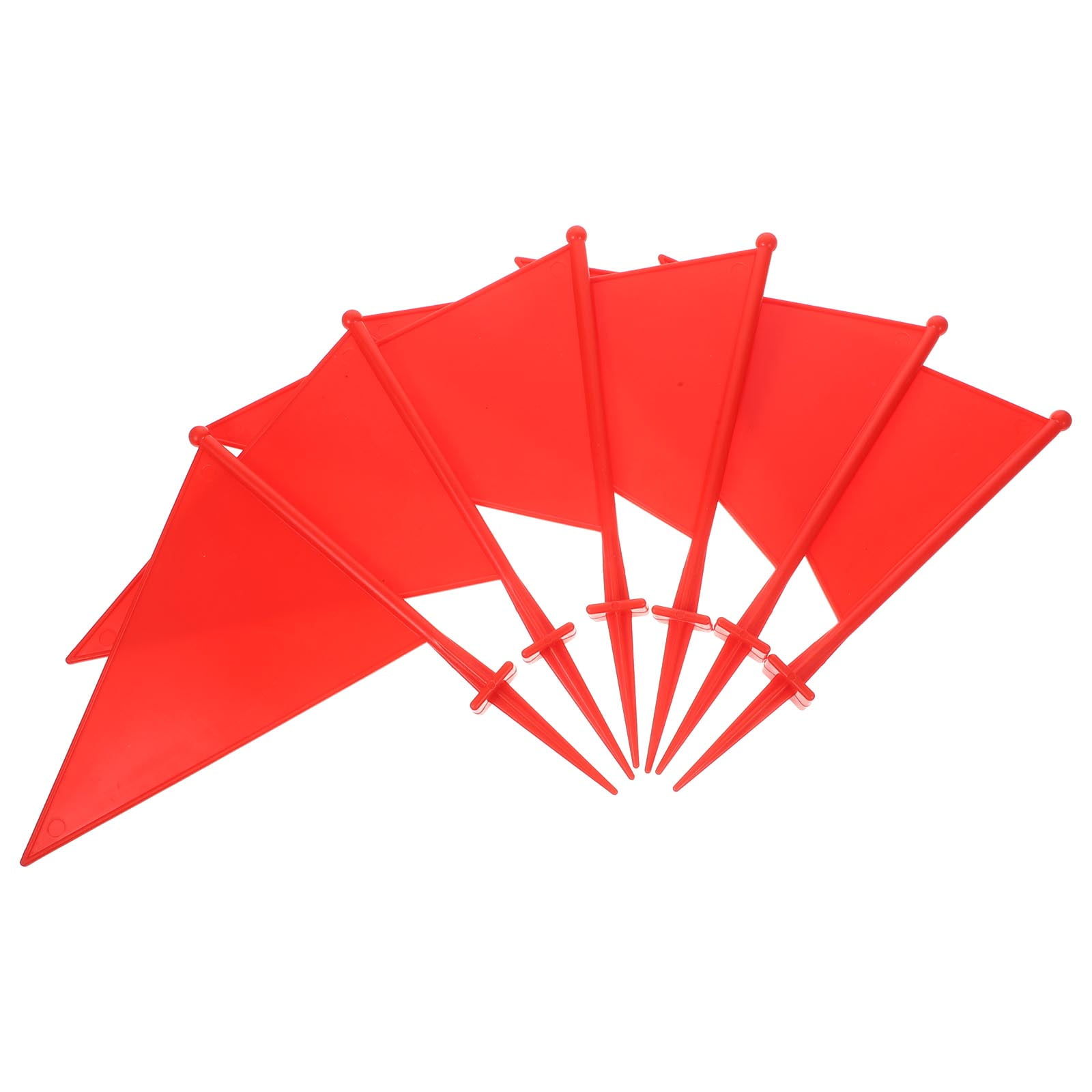 Hemoton 6Pcs Sprinkler Flags Marking Flags Triangular Flag Lawn Sprinkler Irrigation Flags with ...