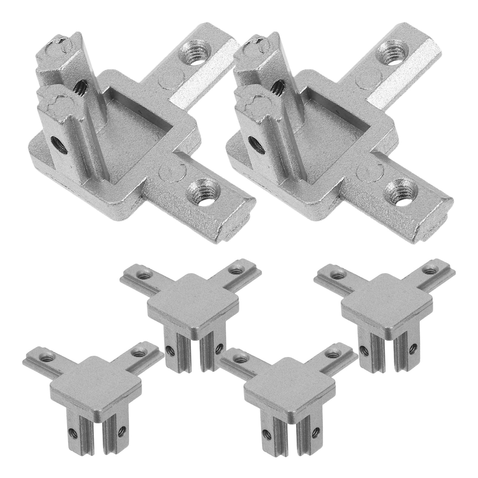 Hemoton 6pcs 3-Way End Corner Bracket Connector Aluminum Rail ...