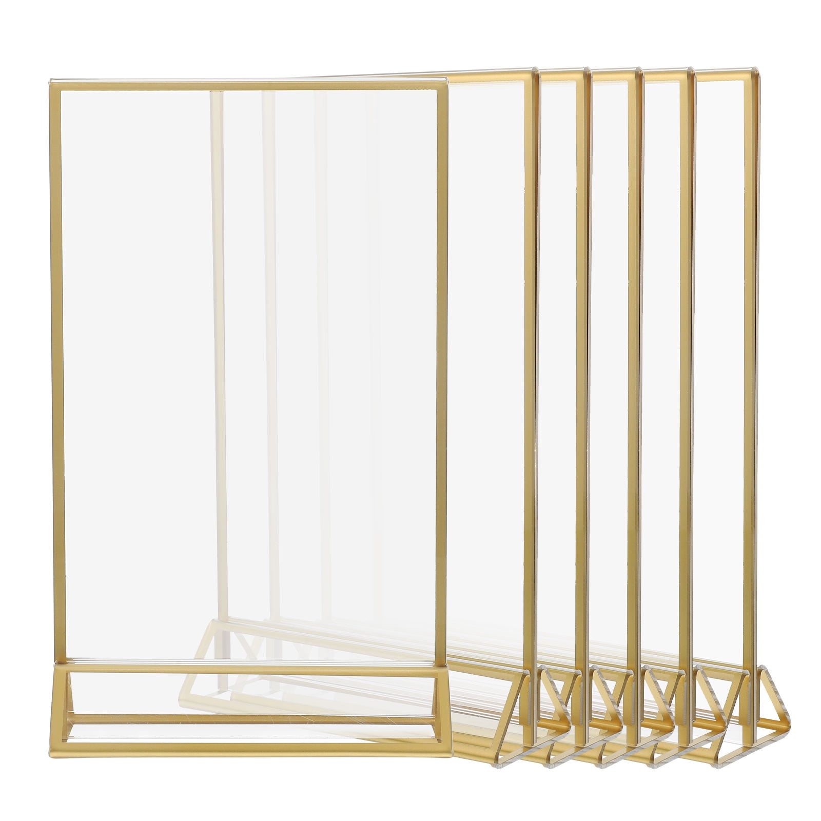 Hemoton 6pcs Acrylic Blank Sign Tabletop Menu Poster Display Stand ...