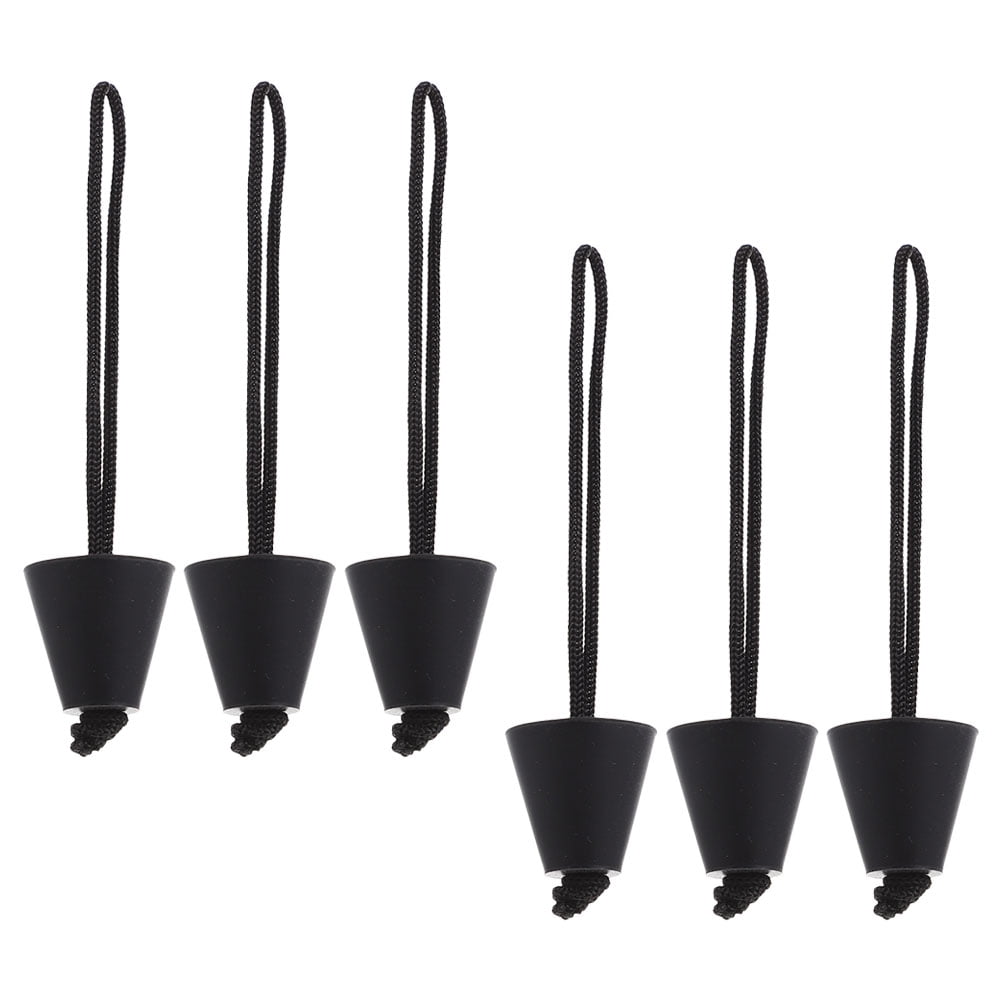 Hemoton 6pcs Black Silicone Scupper Plugs Kayak Drain Plug Kit For ...