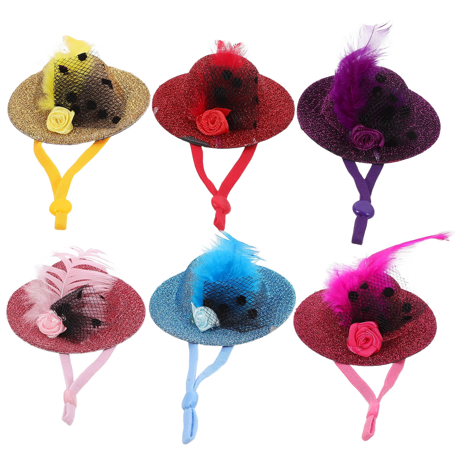 Hemoton 6pcs Chicken Hats Hen Mini Hat Tiny Pet Hat Chicken Caps ...