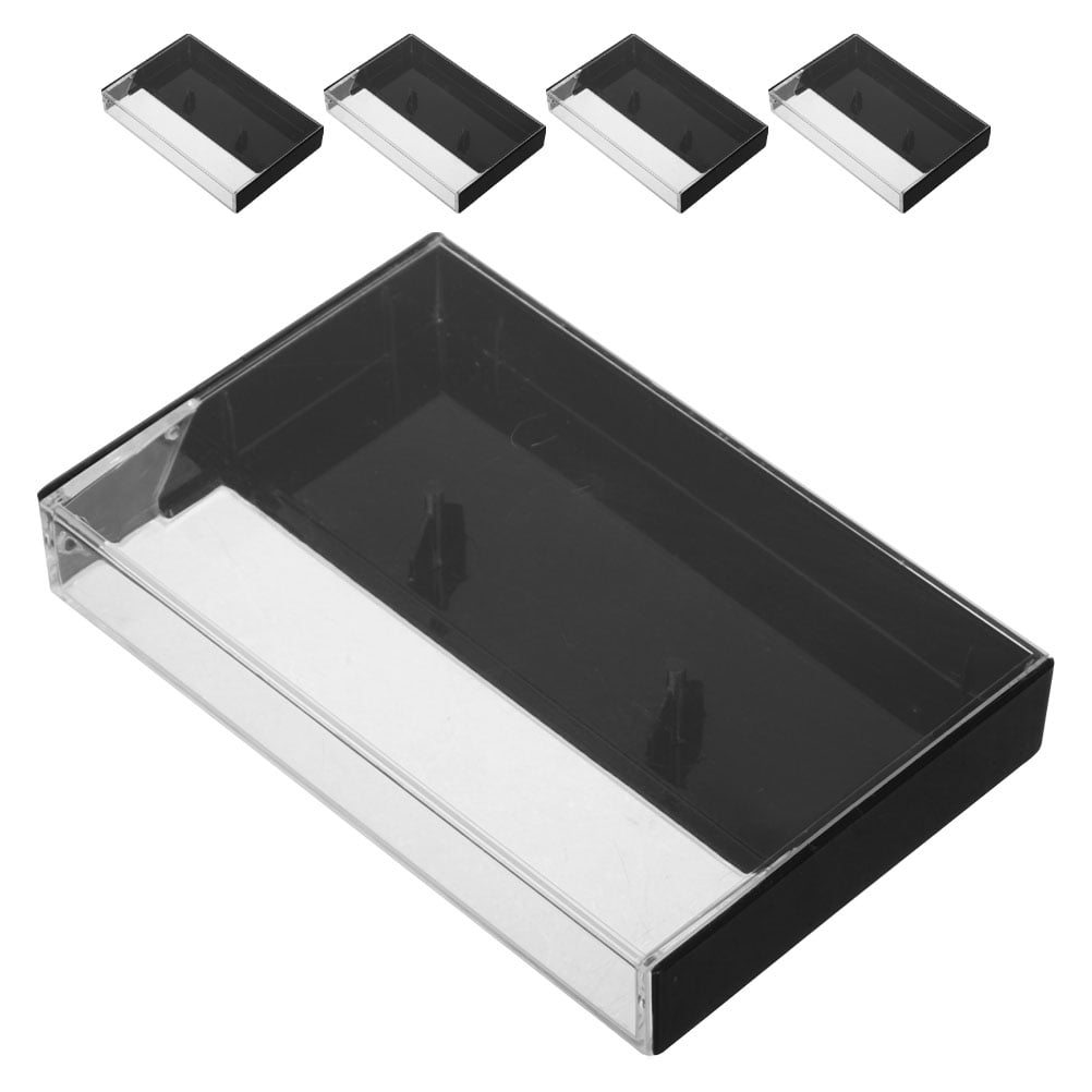 Hemoton 6pcs Clear Plastic Cassette Tape Storage Box High Audio ...