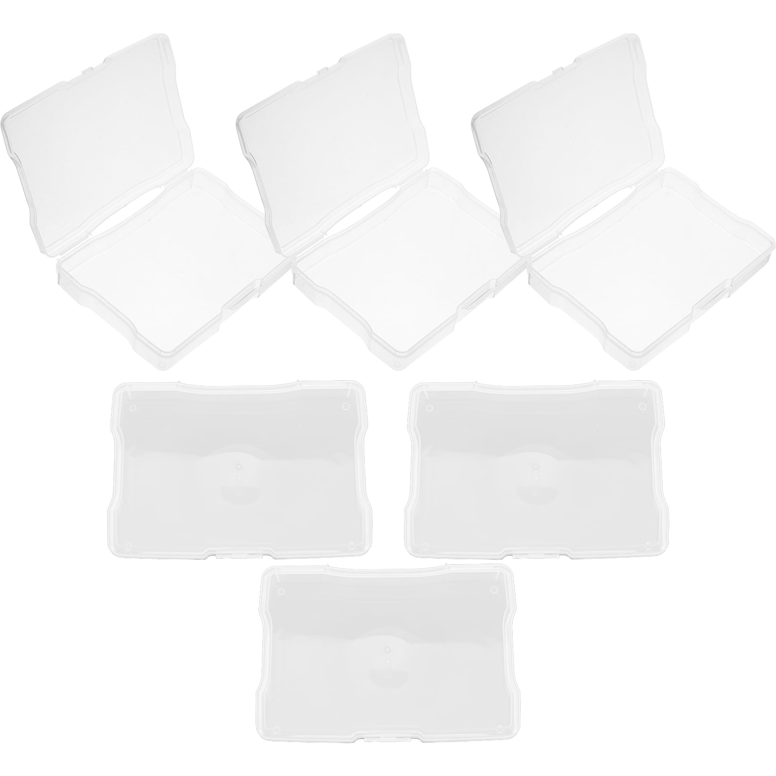 Hemoton 6pcs Clear Plastic Organizer 4x6 Inch Photo Storage Boxes ...