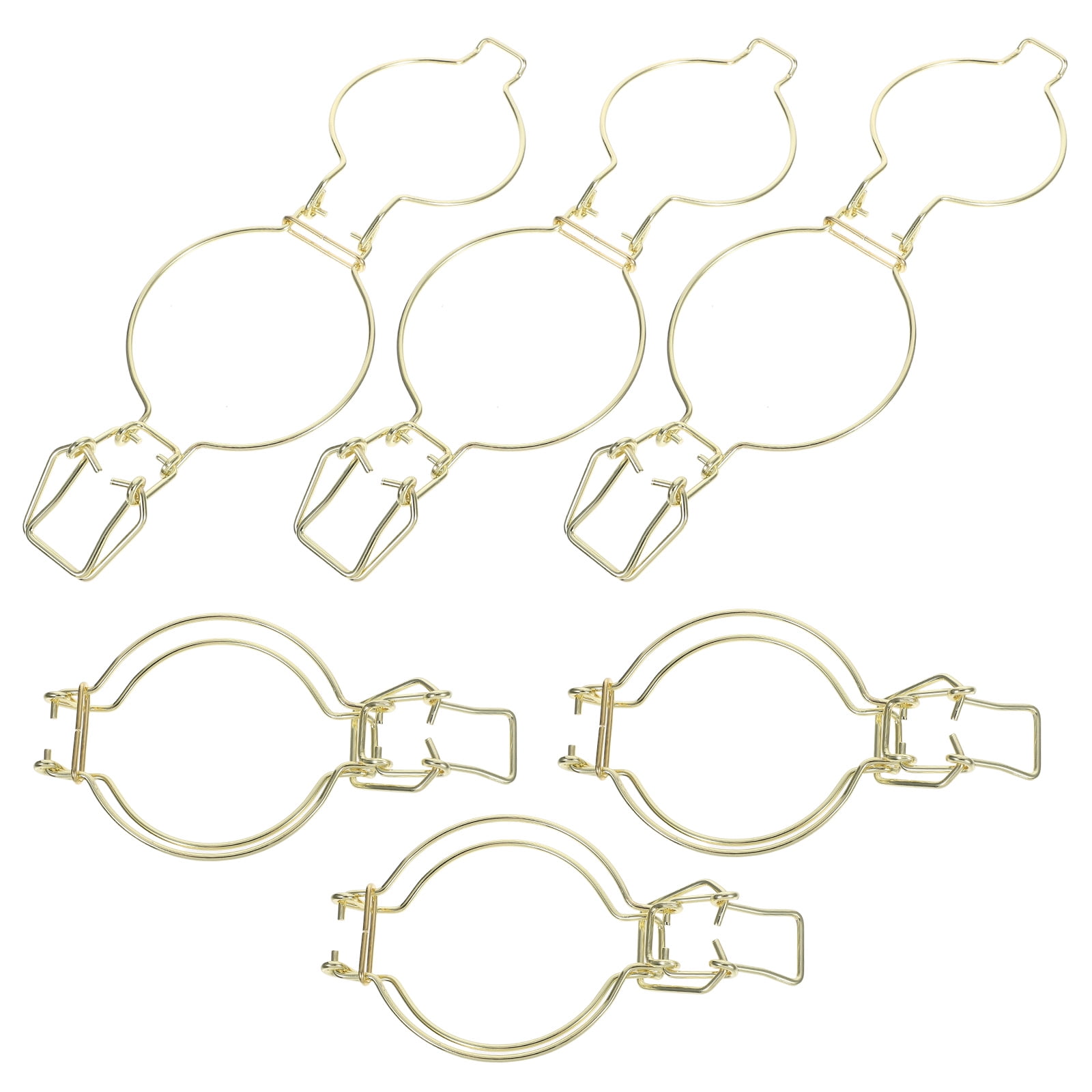 Hemoton 6pcs Glass Storage Jars Clip Accessories Canning Jar Wire Clamp ...