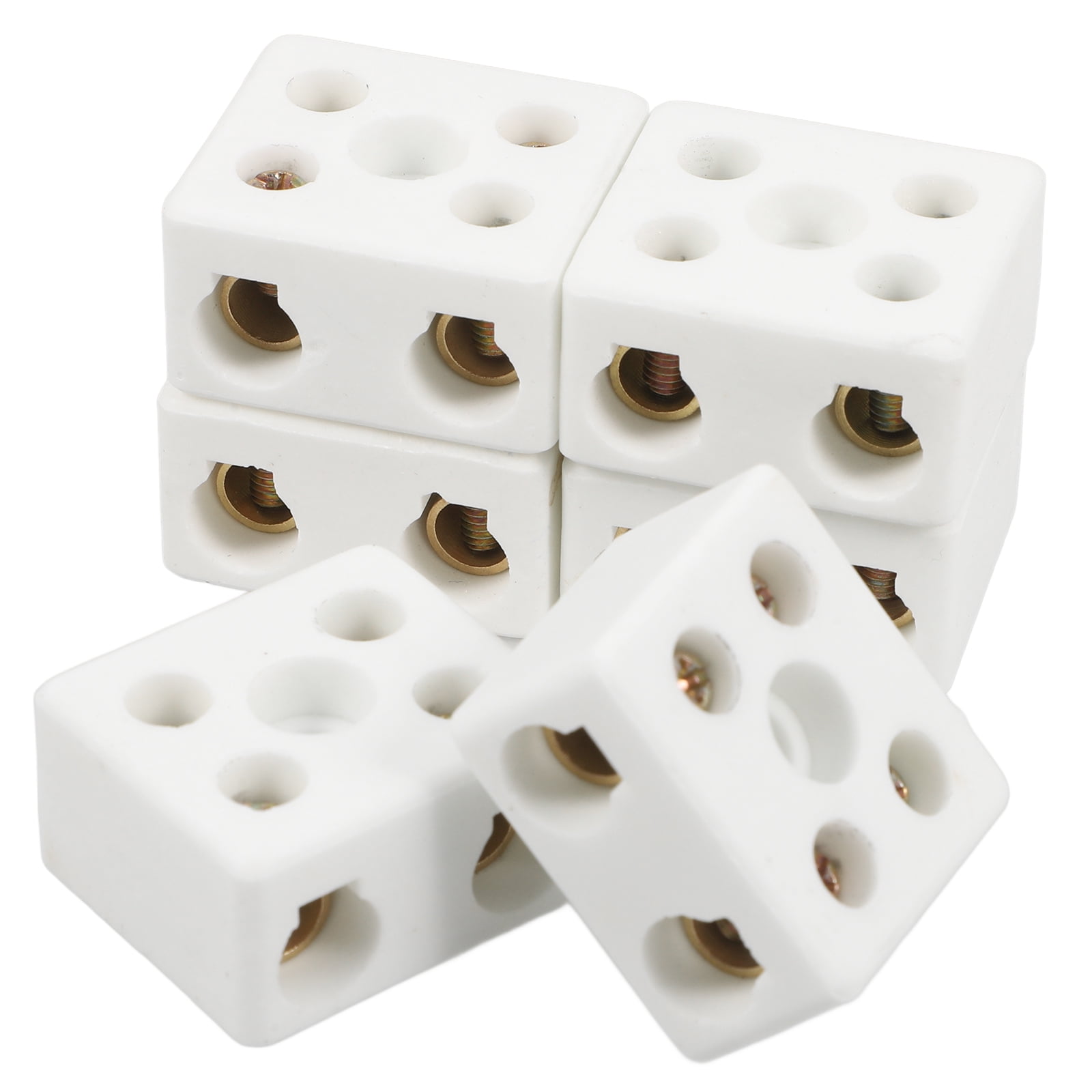 Hemoton 6pcs High Temp Porcelain Ceramic Connectors 2 Position Ceramic ...
