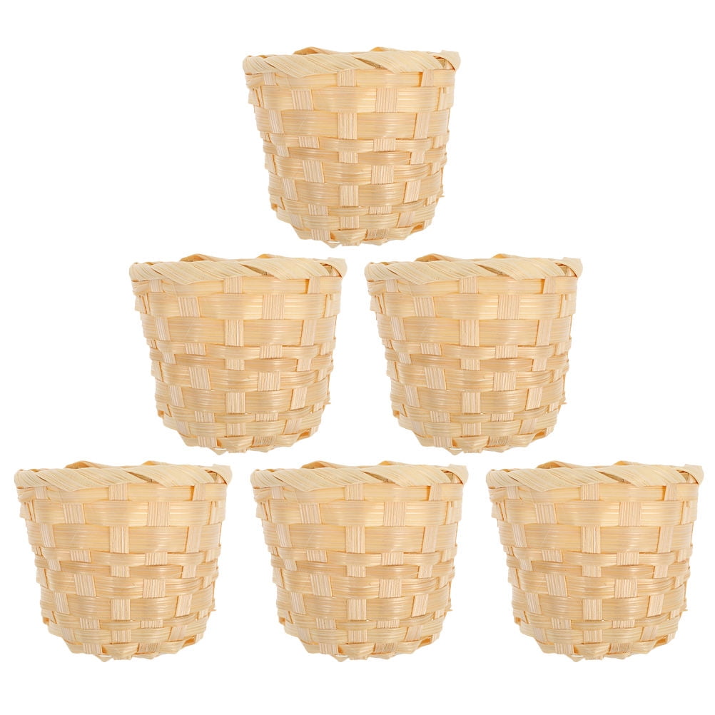 Hemoton 6pcs Mini Candy Basket Small Woven Basket for Flower Girl ...