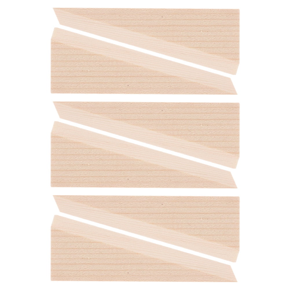 Hemoton 6pcs Non-Slip Wooden Door Stop Triangle Wood Door Stopper ...