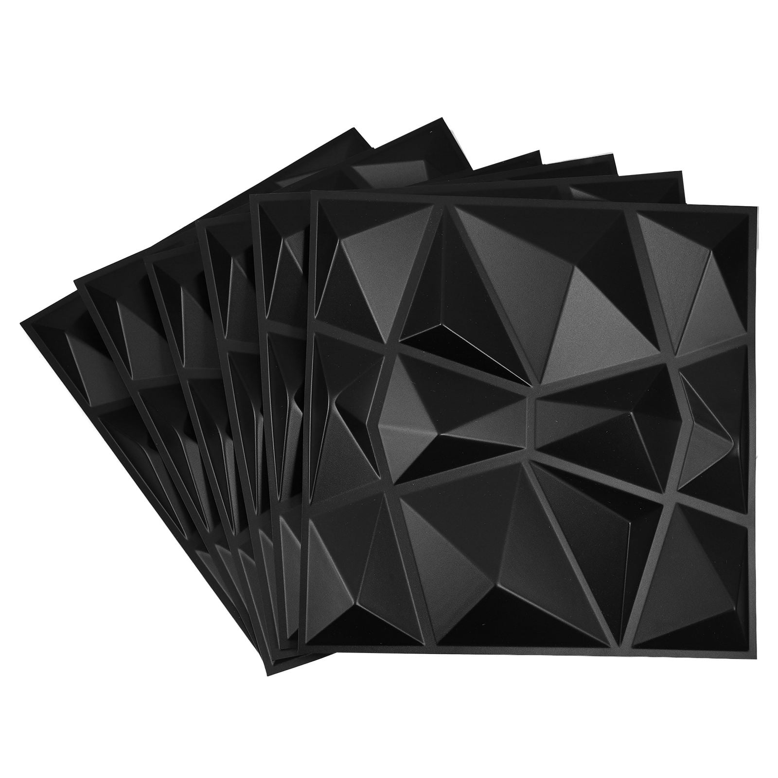 Hemoton 6pcs PVC Diamond Textured Wall Accent Wall 3D Wall Panel ...