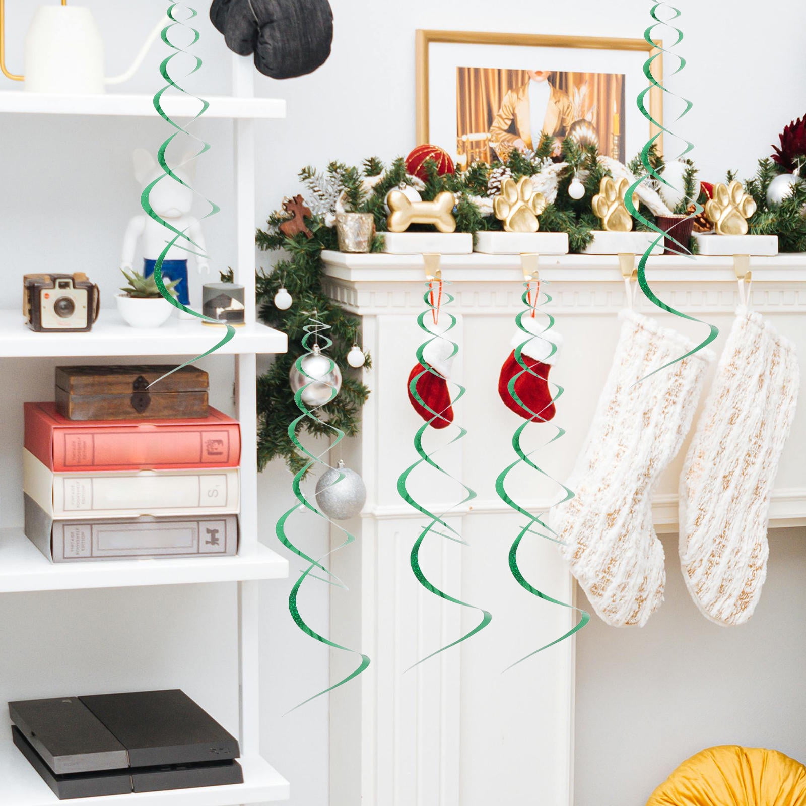 Hemoton 6pcs Party Swirl Decorations Shinny Foil Hanging Swirl ...