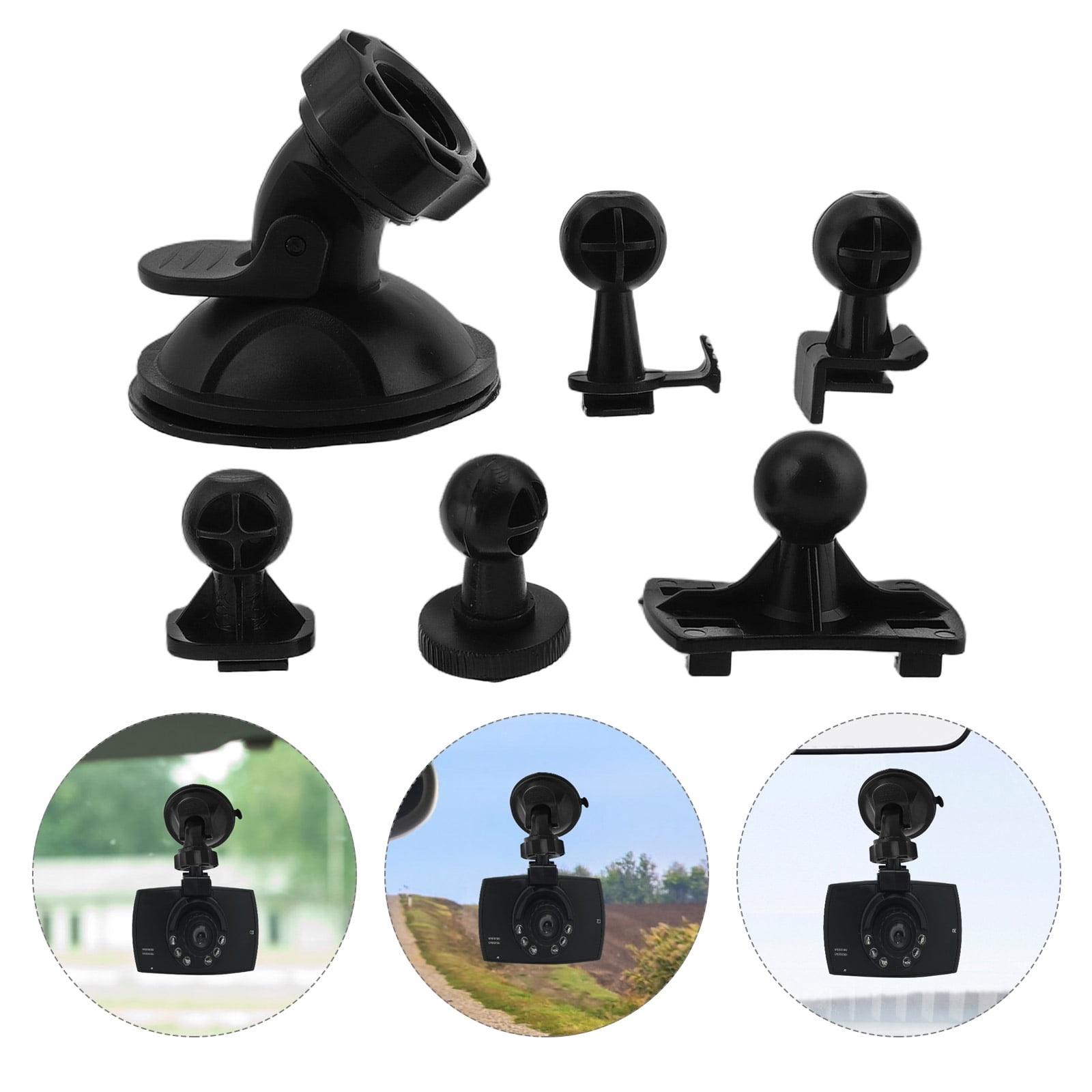 Hemoton 6pcs Plastic Suction Cup Car Mount Bracket Kit With Screw ...