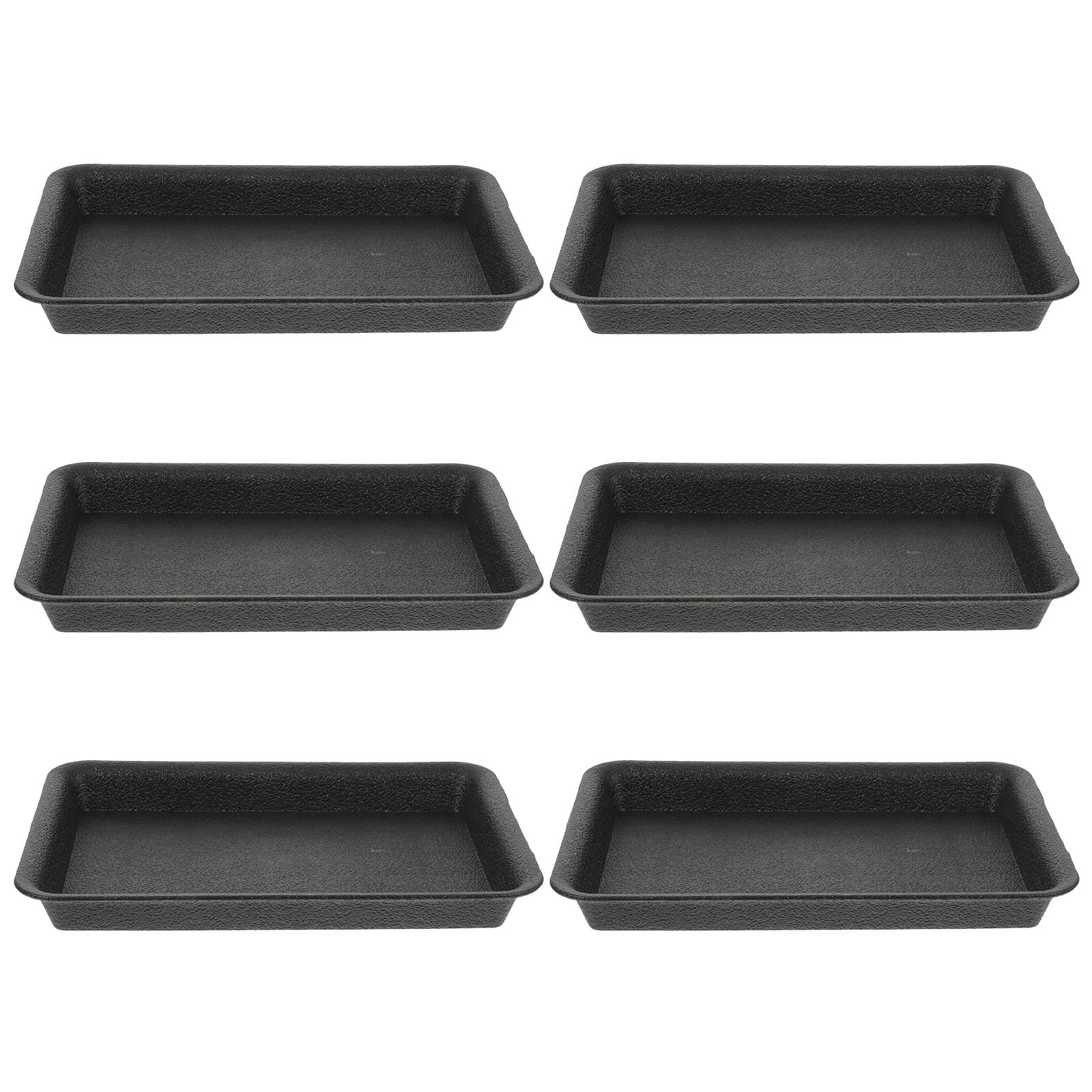 Hytrove Drip Tray Plastic Flowerpot Base Black 6pcs - Walmart.com