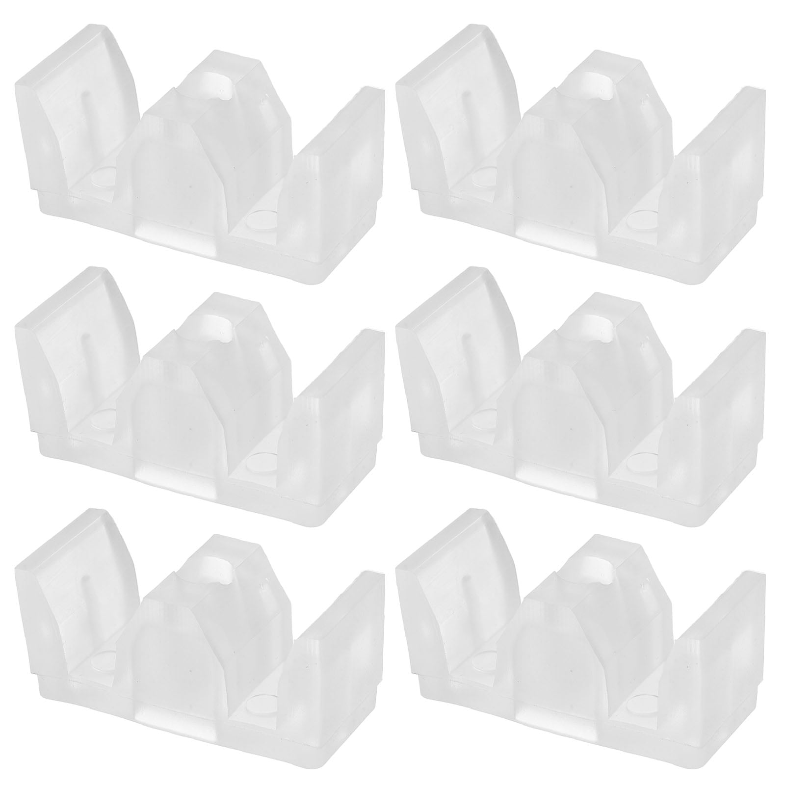 HEMOTON 6pcs Sliding Glass Door Bottom Guide Shower Door Parts Silicone Bumper Track Blocks ...