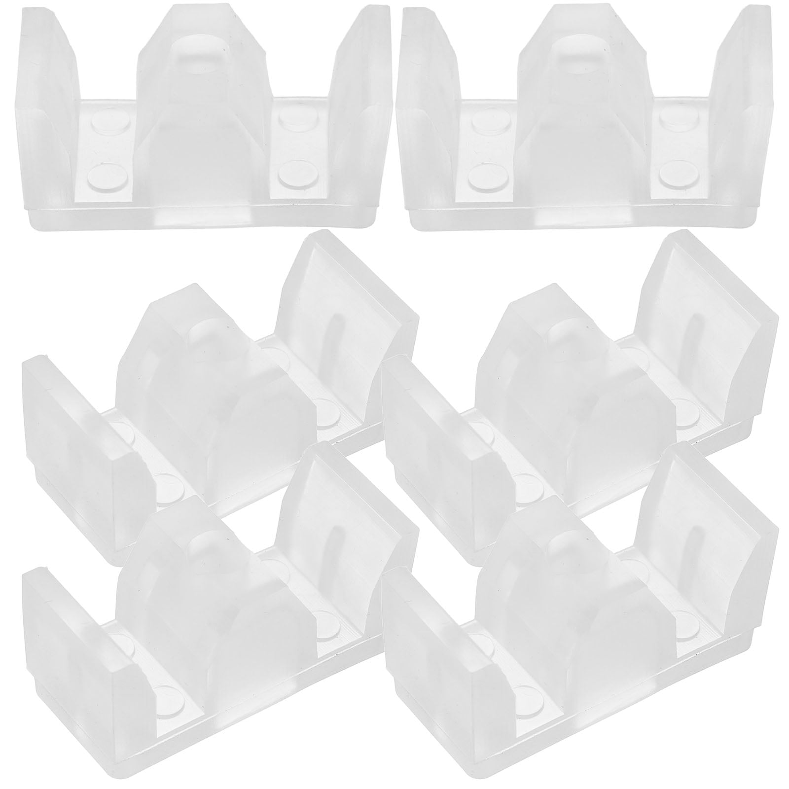 Hemoton 6pcs Sliding Glass Door Guide Shower Door Bottom Guide Shower Door Parts Bottom Guide ...