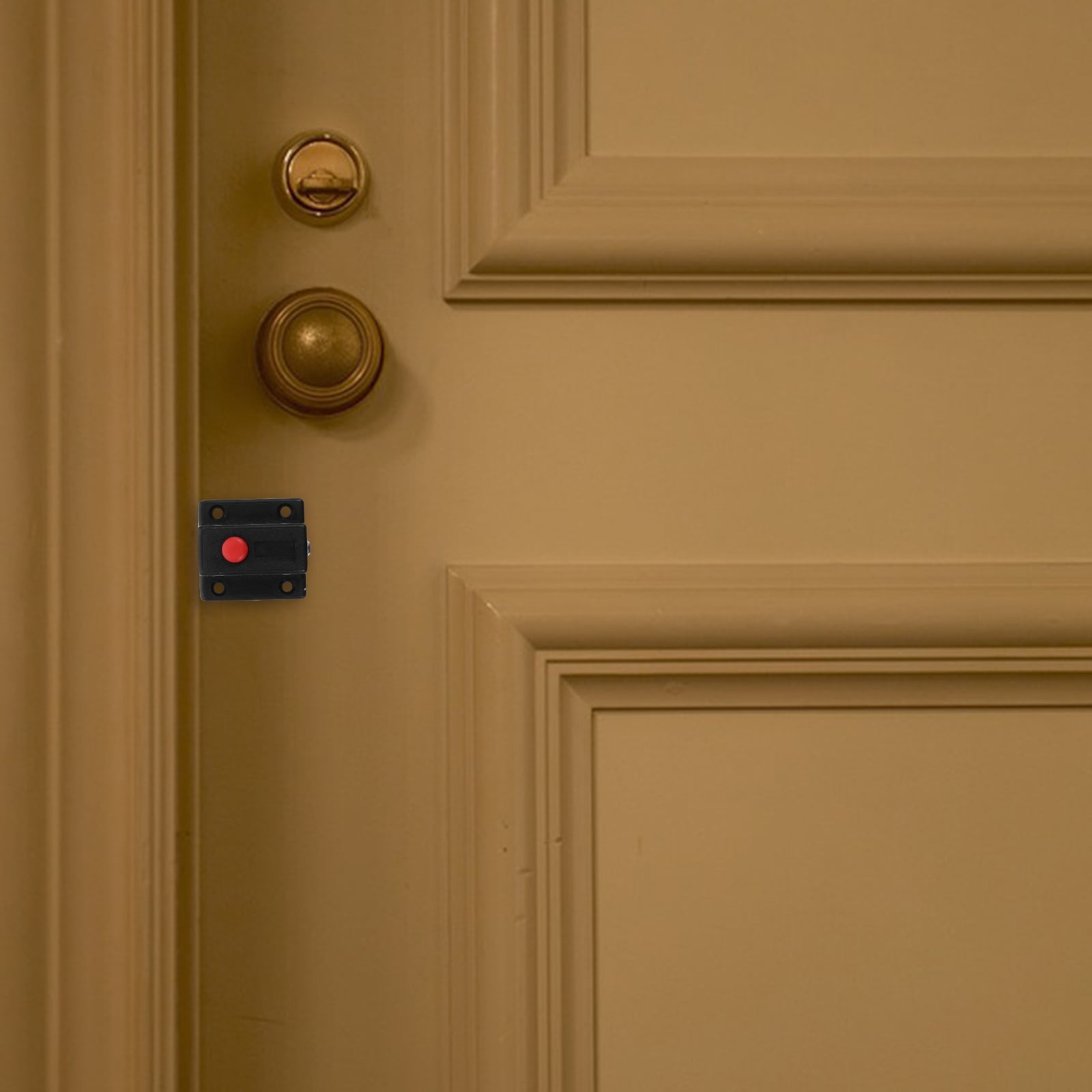 RENACLIPY Rectangular Shape Spring Loaded Latch with Switch Button Door Bolt Latch Black 6Pcs ...