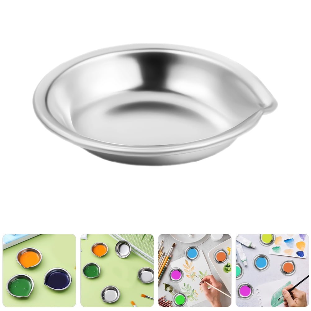 YOSADIER painting color palette Portable Watercolor Paint Tray Silver ...