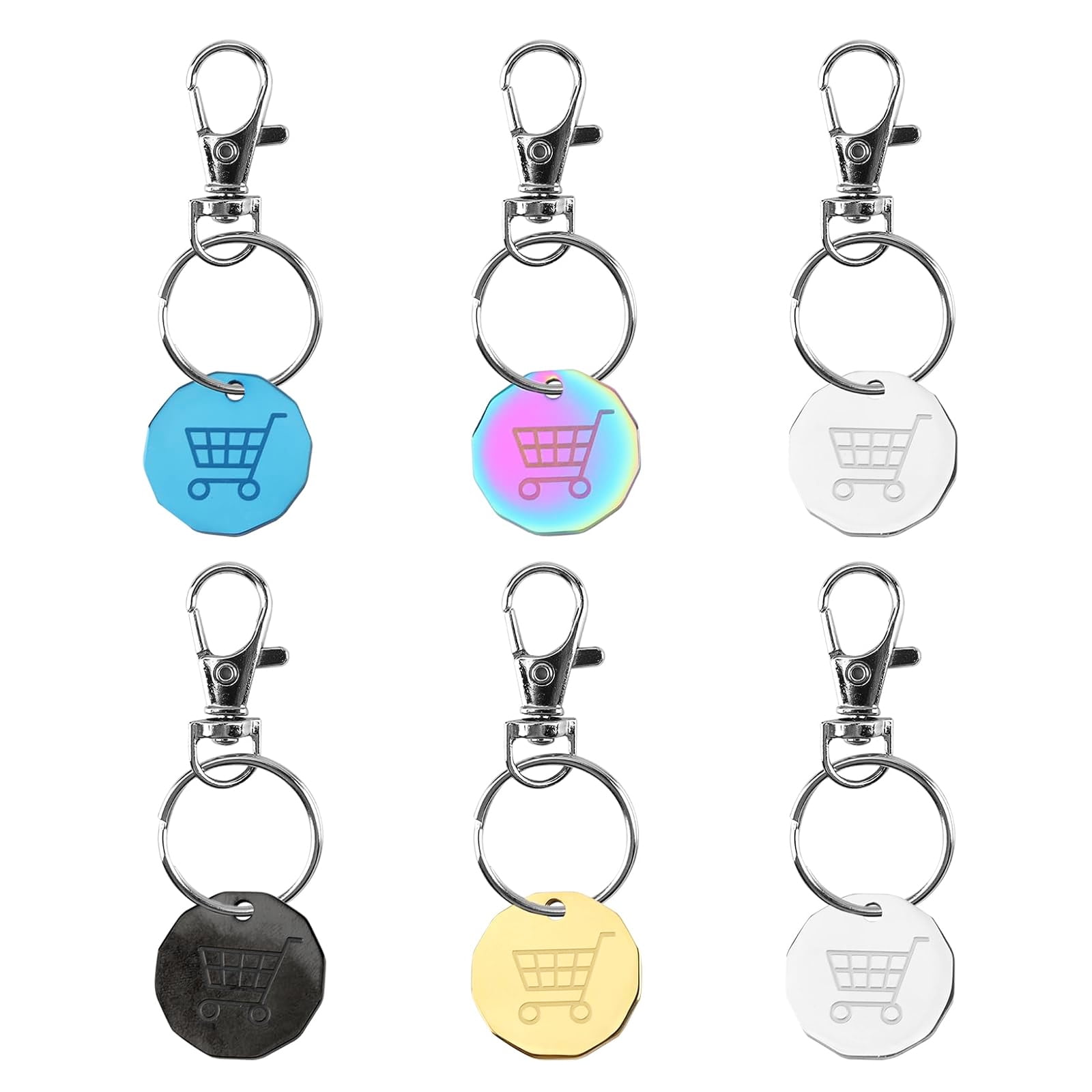 Hemoton Quarter Keychain Holder Black 6Pcs 2.95X0.98X0.20In - Walmart.com