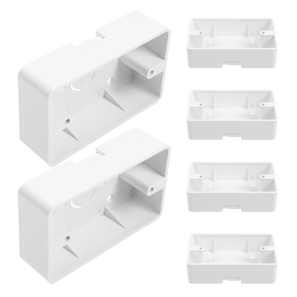Hemoton 6pcs Surface Mount Electrical Outlet Box Wall Mounted Outlet ...