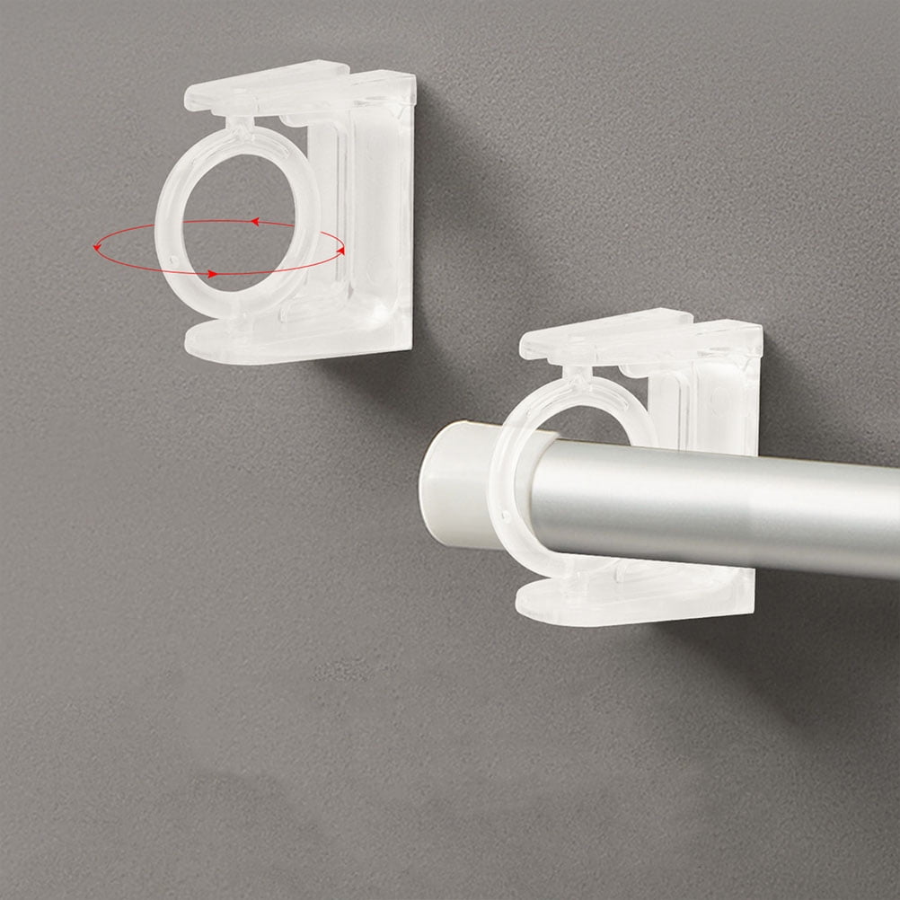 Hemoton 6pcs Swivel Curtain Rod Holder Adjustable Tension Rod Brackets ...