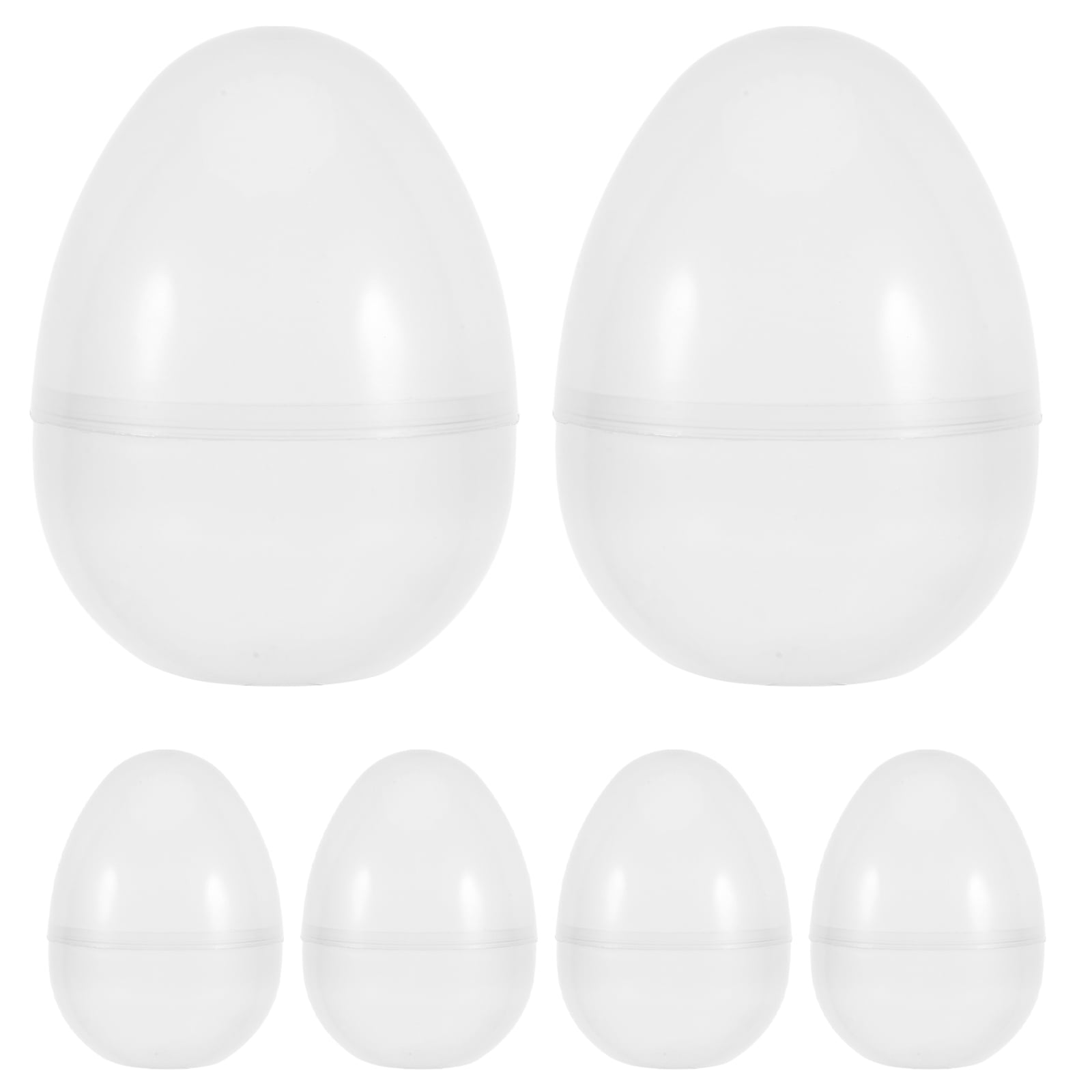 Hemoton 6pcs Transparent Fillable Easter Eggs Large Clear Plastic ...