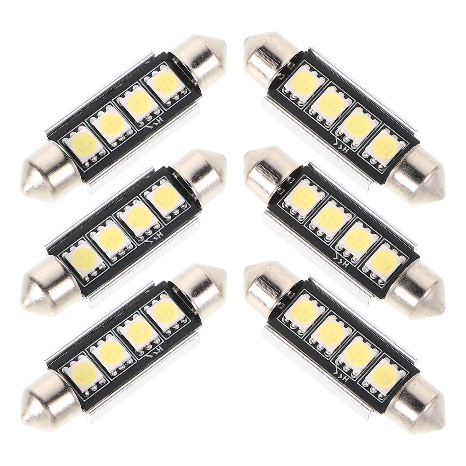 Hemoton 6pcs Ultra Bright Car LED Lights White LED Map Lights Car Roof ...