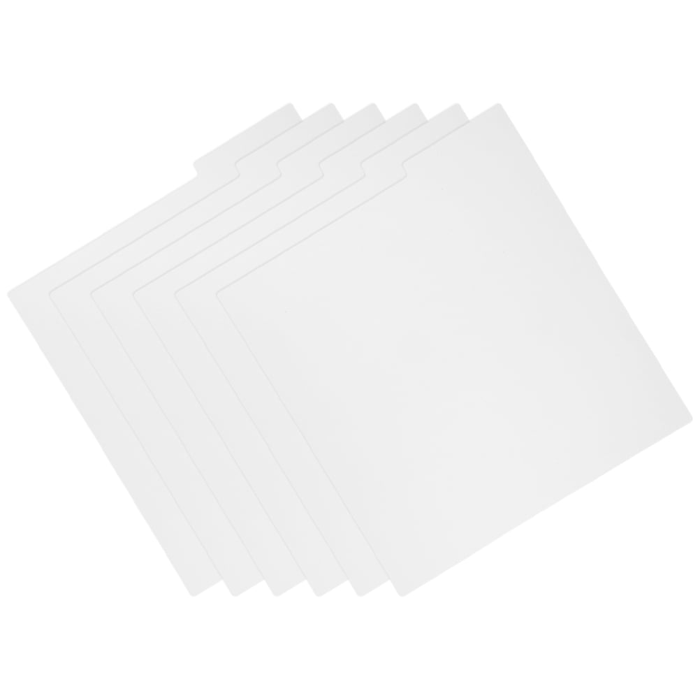 Hemoton 6pcs Vinyl Record Dividers White Blank Writable Record Dividers ...