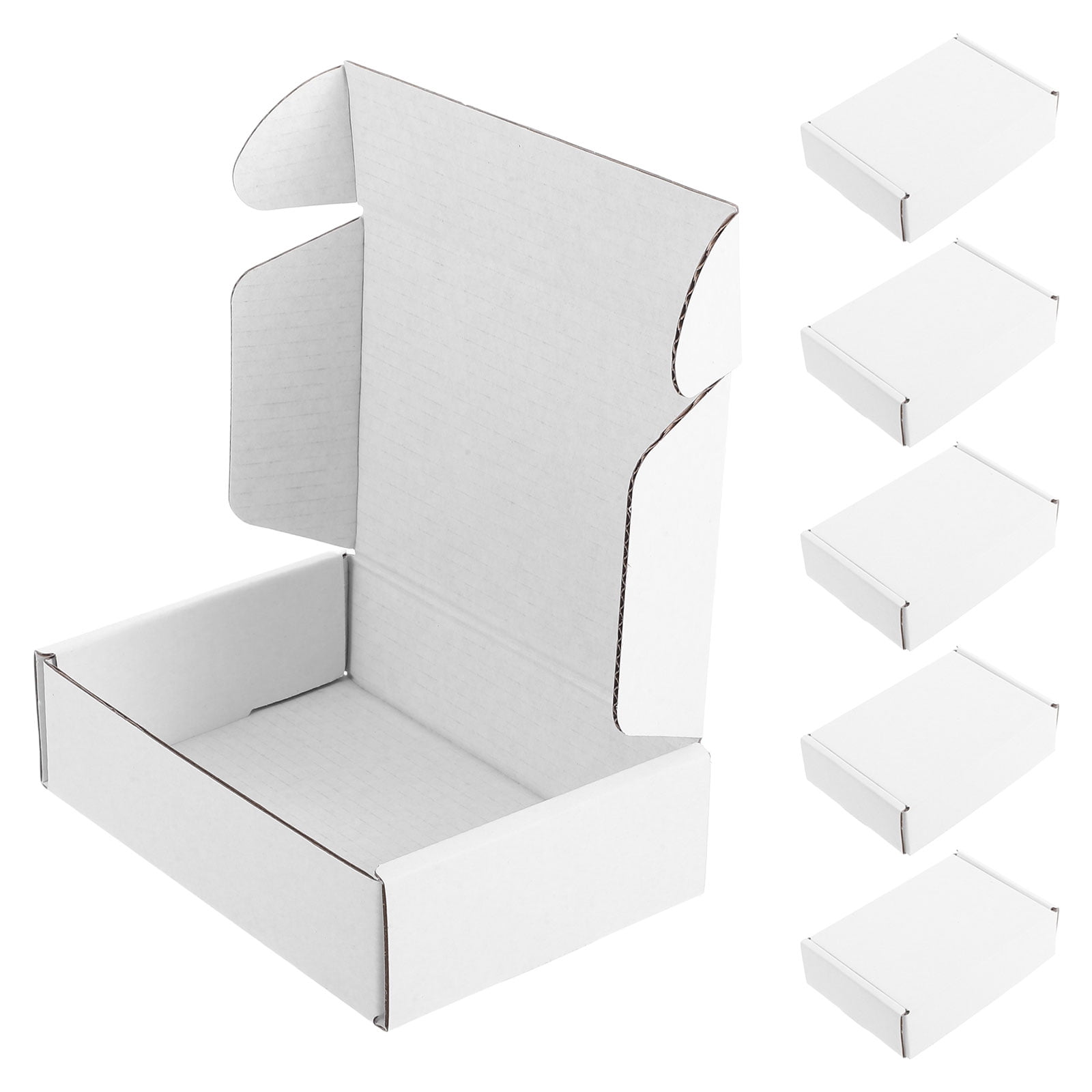 Hemoton 6pcs White Cardboard Mailer Boxes For Small Business Shipping ...