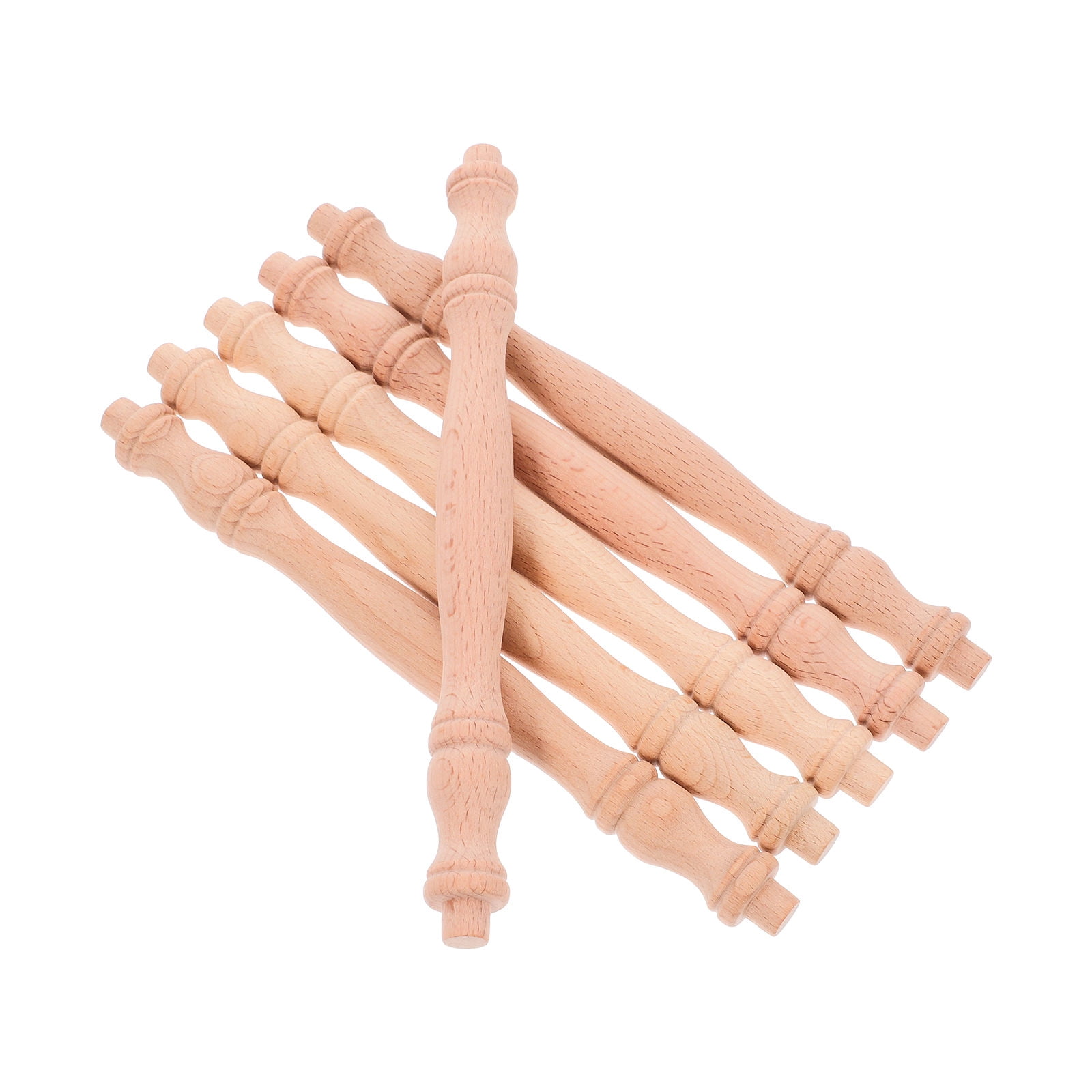 Hemoton 6pcs Wood Baluster Spindles Wood Spindles Unpainted Unfinished ...
