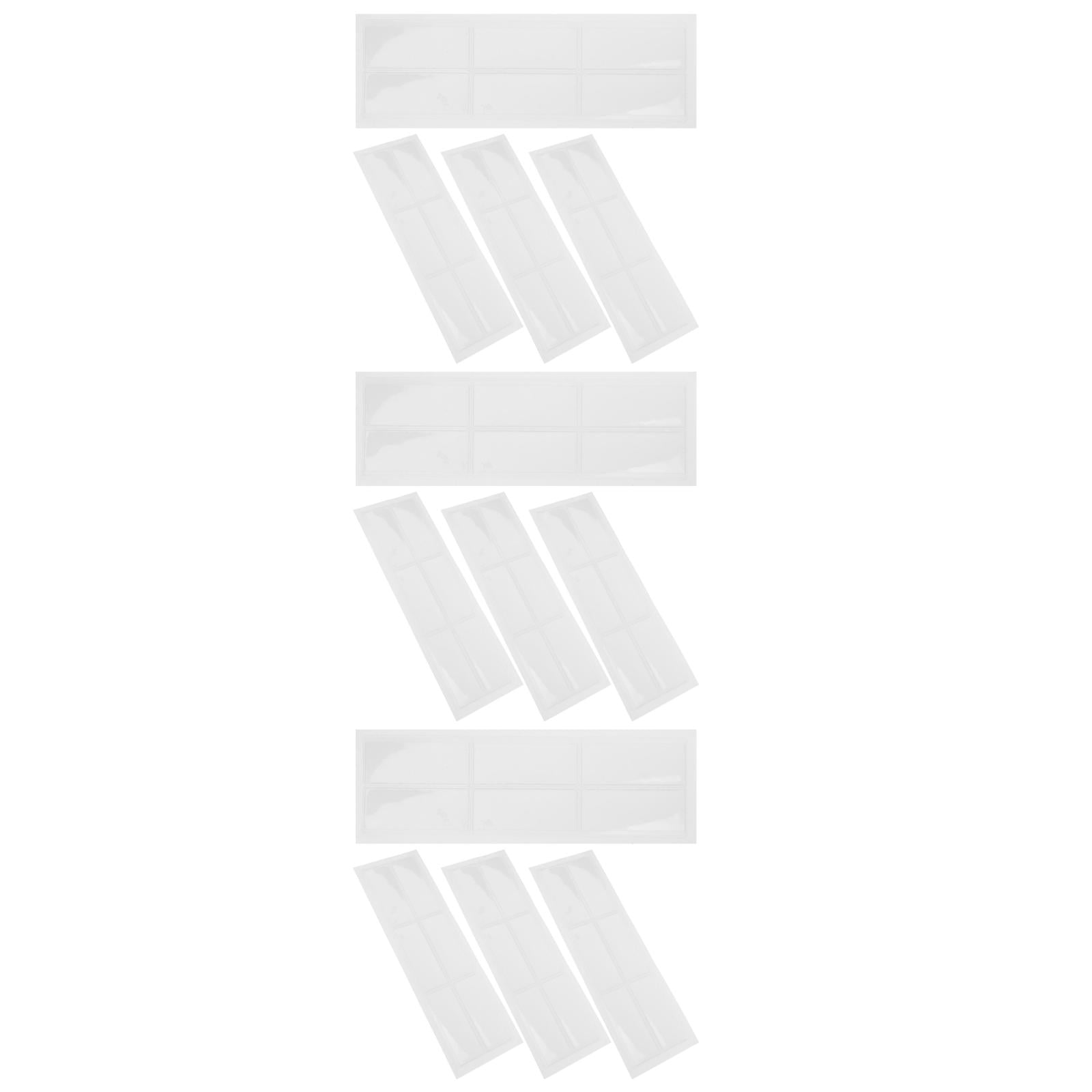 Hemoton 72 pcs Transparent Self-Adhesive Label Holders Clear Label Pockets Storage Bin Label ...