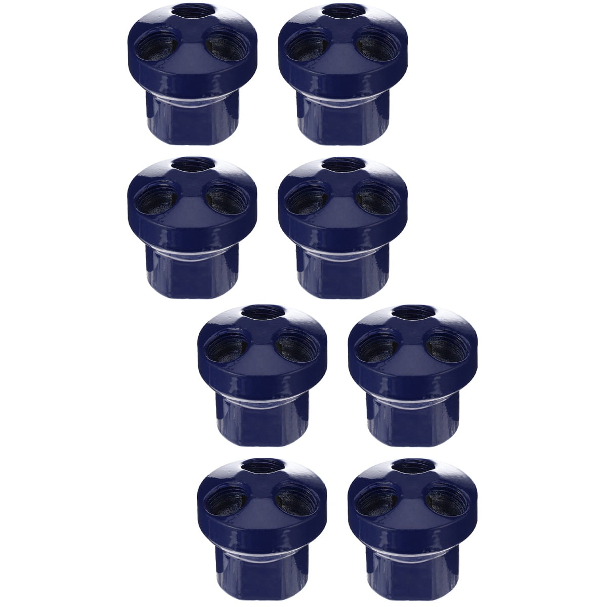 Hemoton 8 Pcs 3 Way Air Hose Inline Fitting Aluminum Air Compressor ...