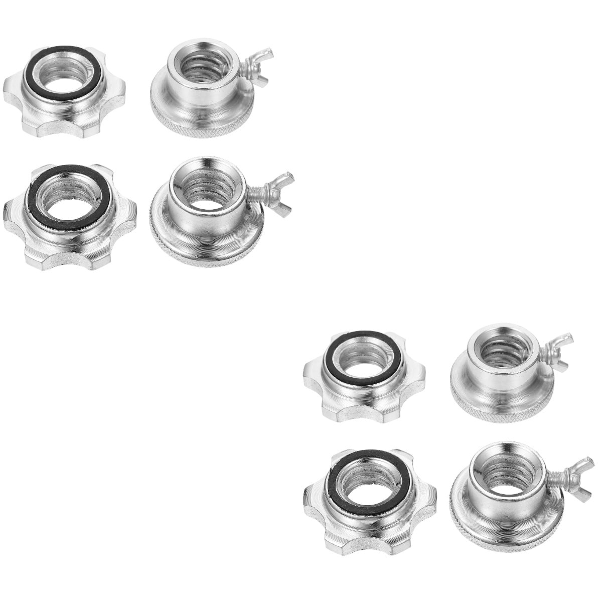 Hemoton 8 Pcs Barbell -lock Collars Screw Clamp Dumbbell Nut Dumbbell ...