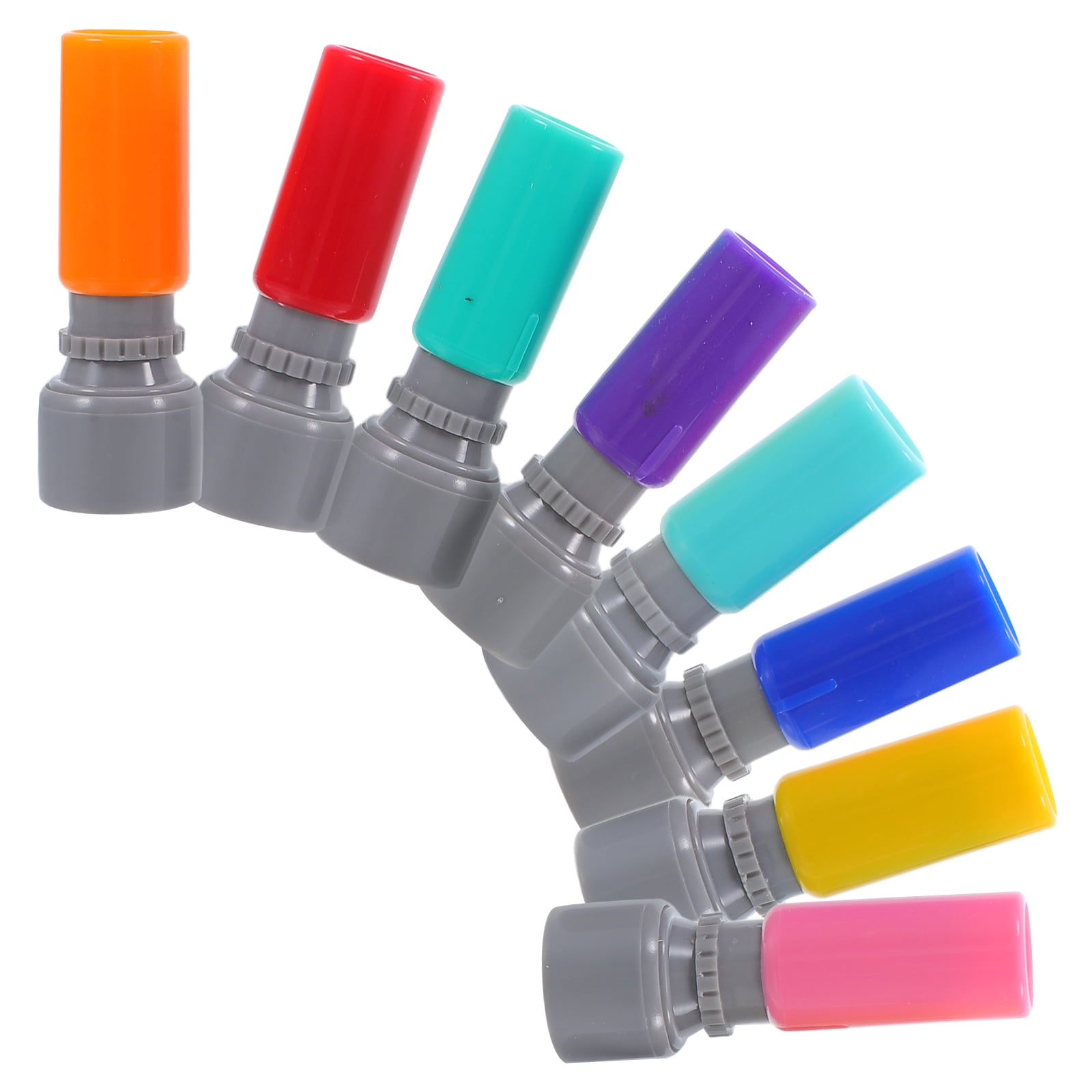 Hemoton 8 Pcs Diy Plastic Stamps With Light Sensitive Pad And Portable ...