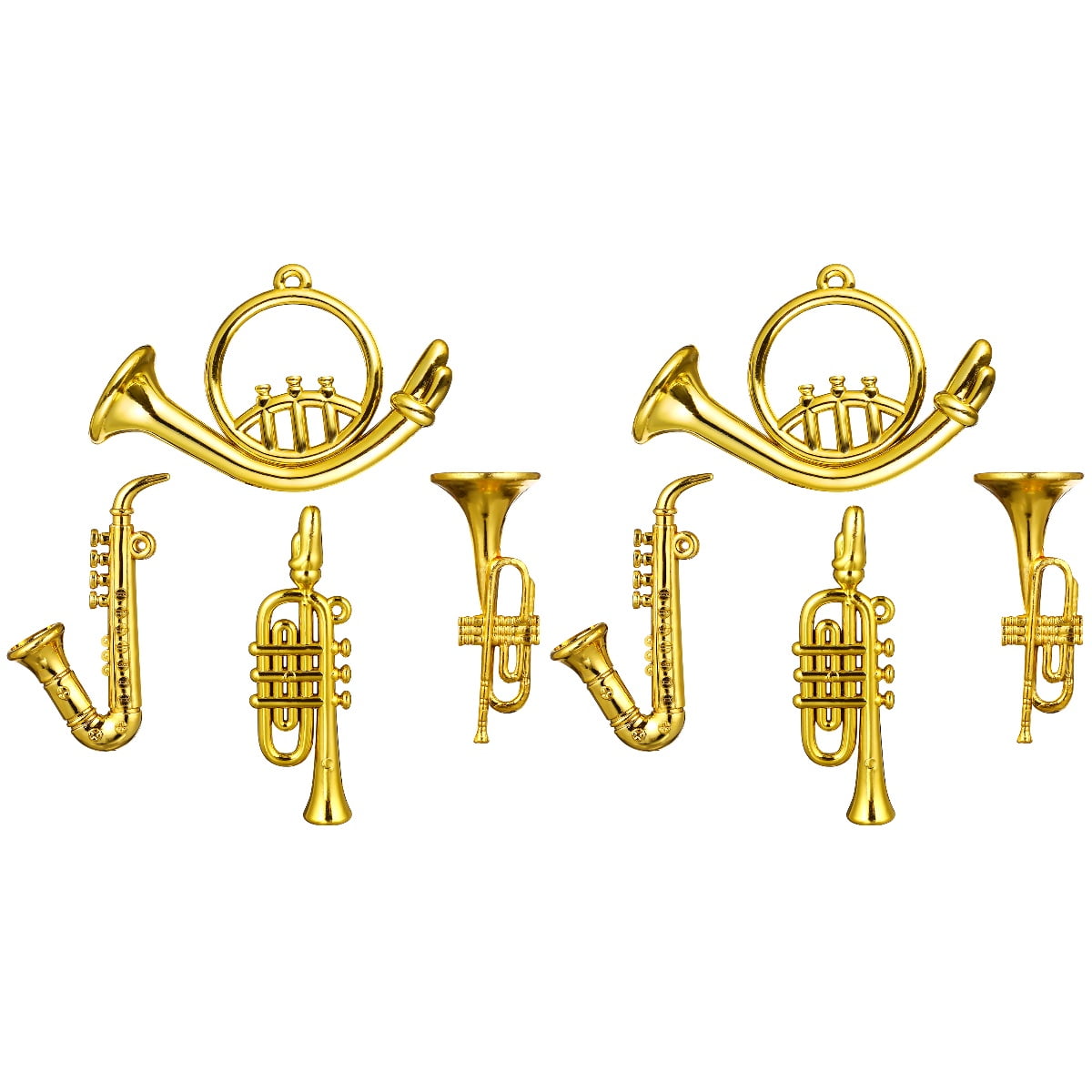 Hemoton 8 Pcs Doll House Musical Instrument Models Miniature Saxophone ...