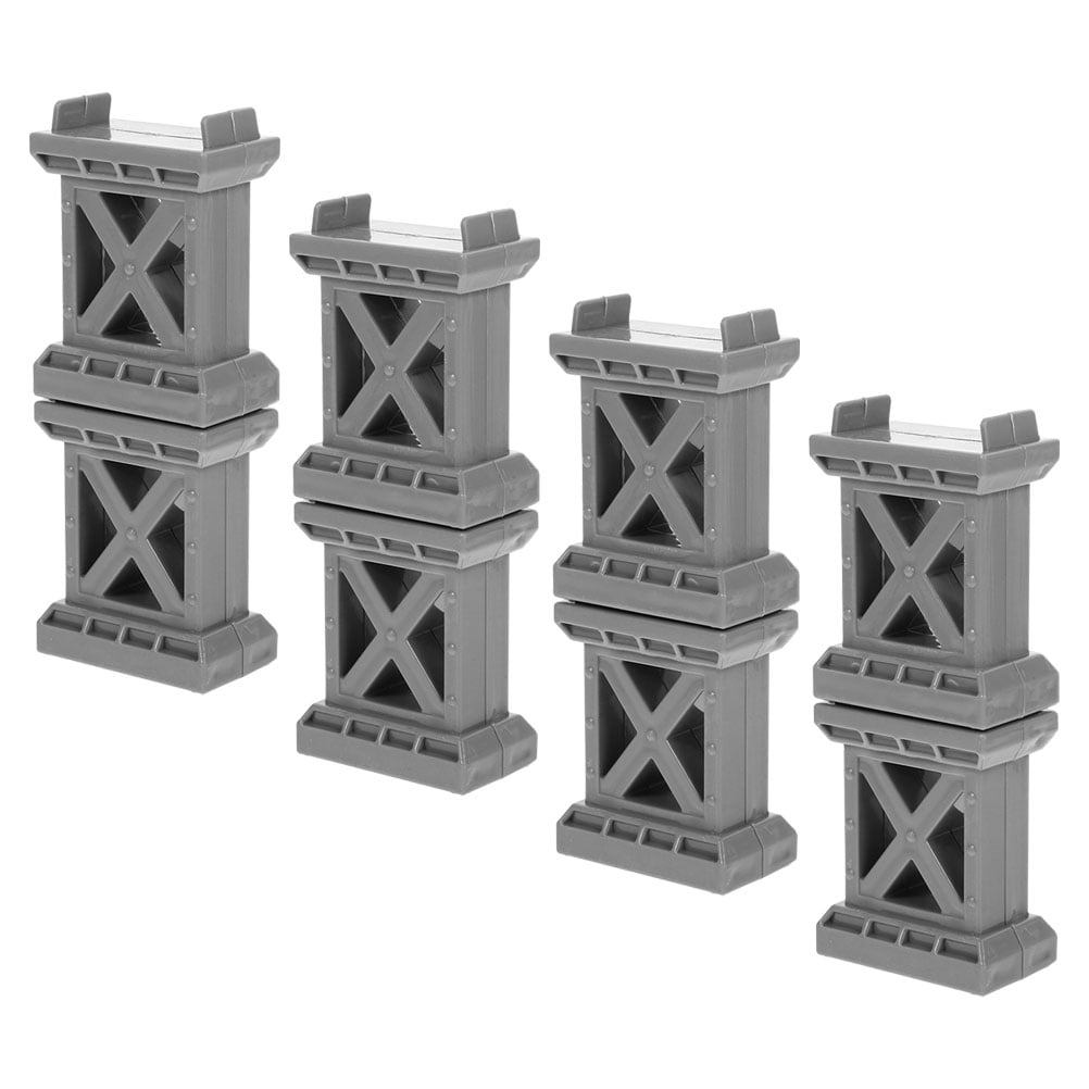 Hemoton 8 Pcs Funny Bridge Pier Model for Railway Scenery Child Grey ...