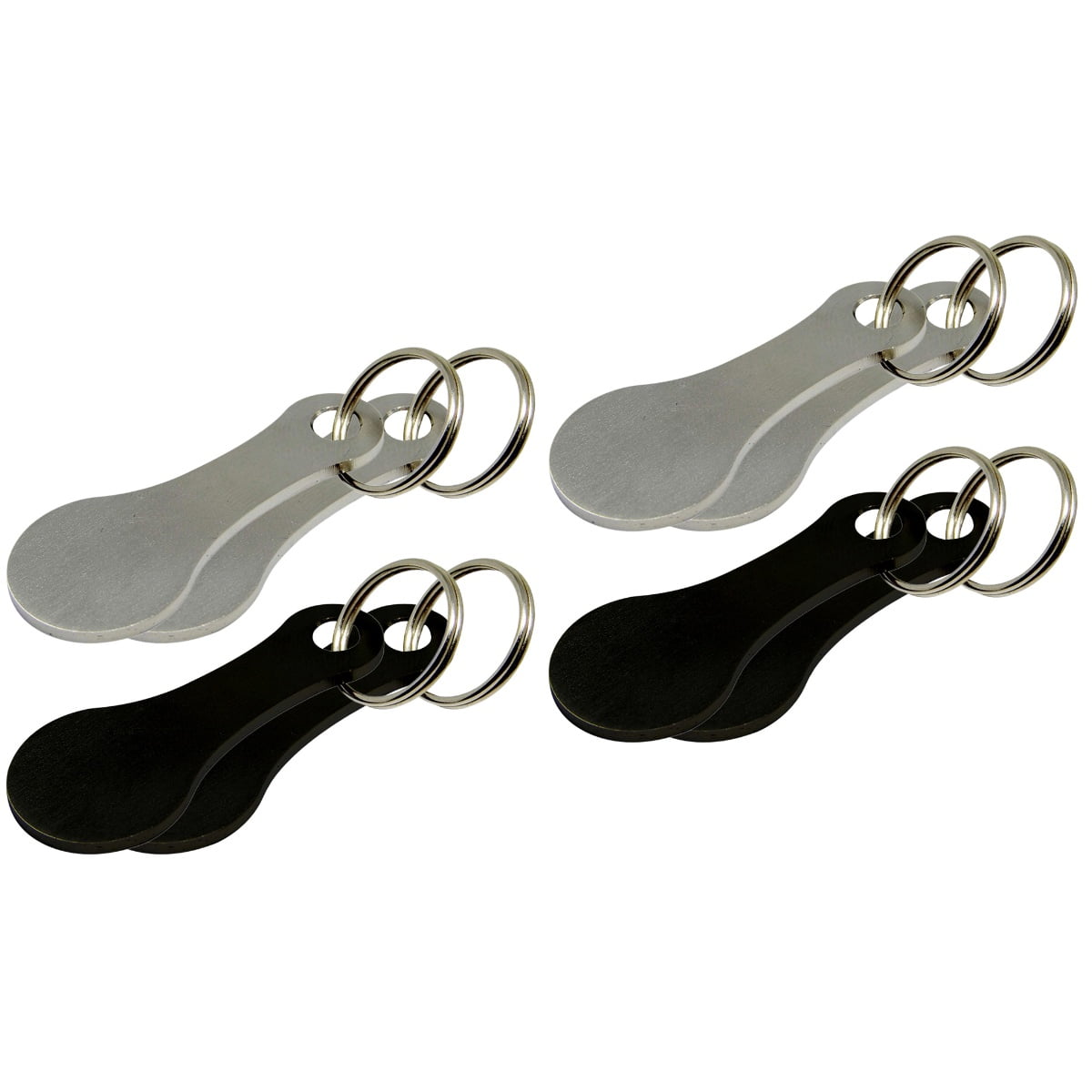 Hemoton 8 Pcs Metal Shopping Trolley Token Stainless Steel Key Ring ...