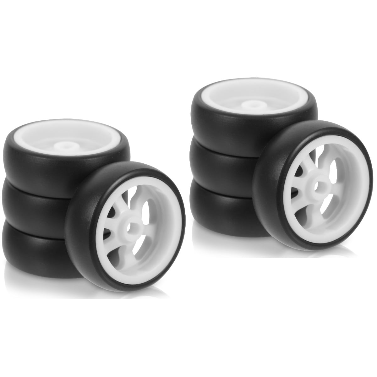 Hemoton 8 Pcs Plastic Car Wheel Replaceable Toy Car Tire Toy Car Wheel ...