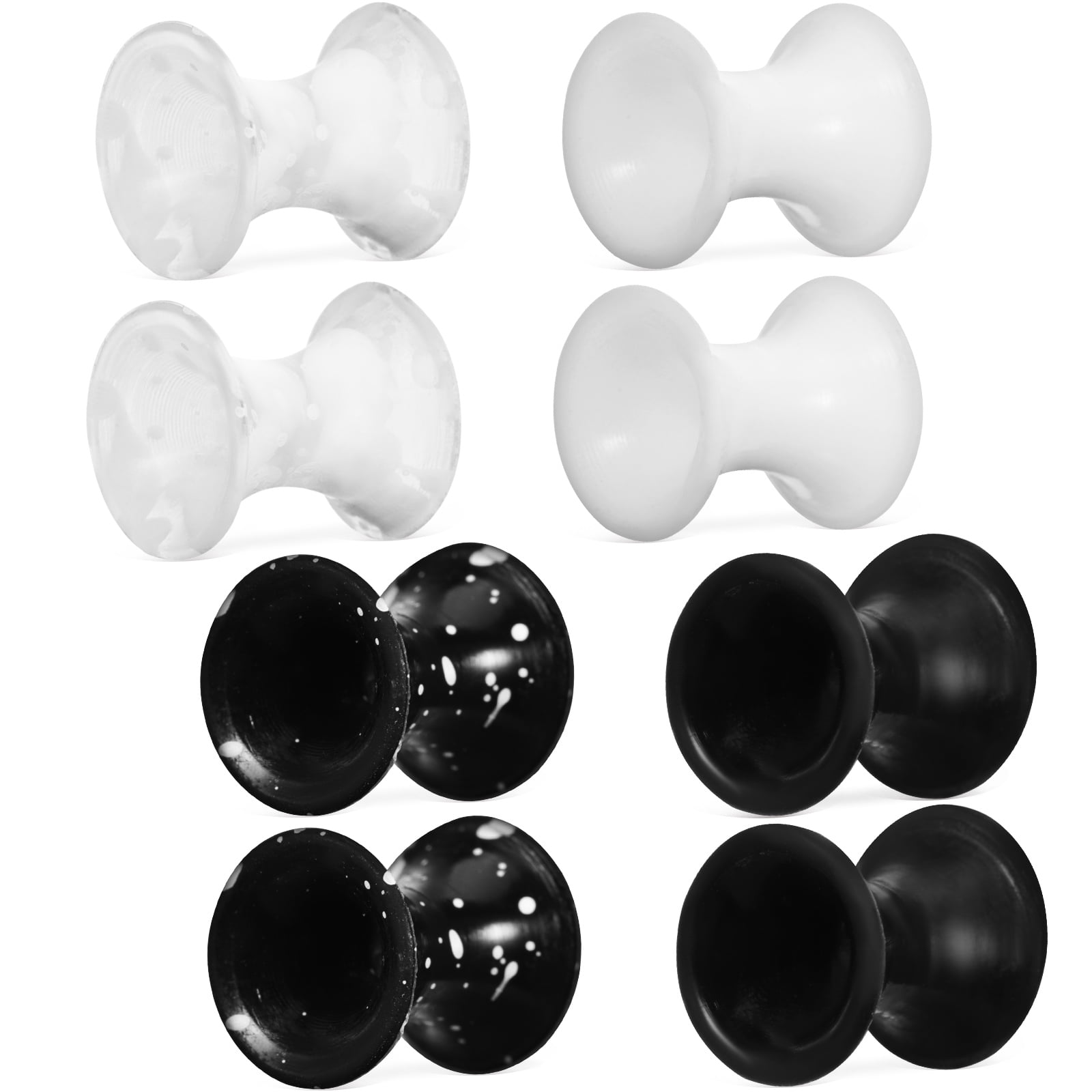 Hemoton 8 Pcs Soft Silicone Ear Stretchers Expanders Double Flared Ear ...