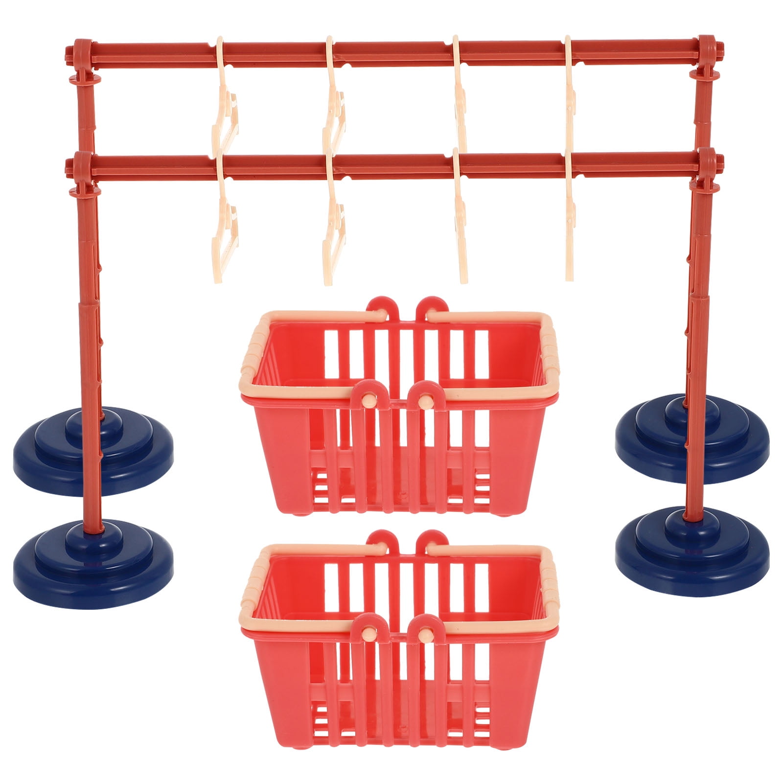 Hemoton 8 Sets Plastic Doll Clothes Display Rack Dollhouse Doll ...