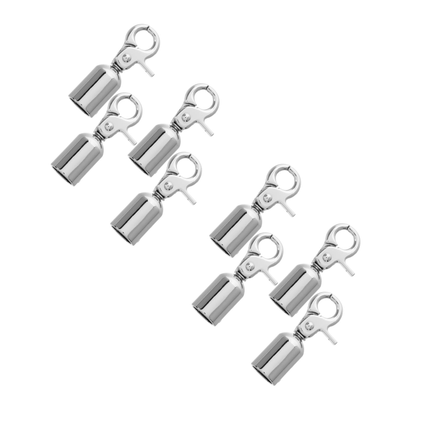 Hemoton 8 pcs Alloy Rope End Snap Hook Alloy Rope End Stopper Guardrail ...