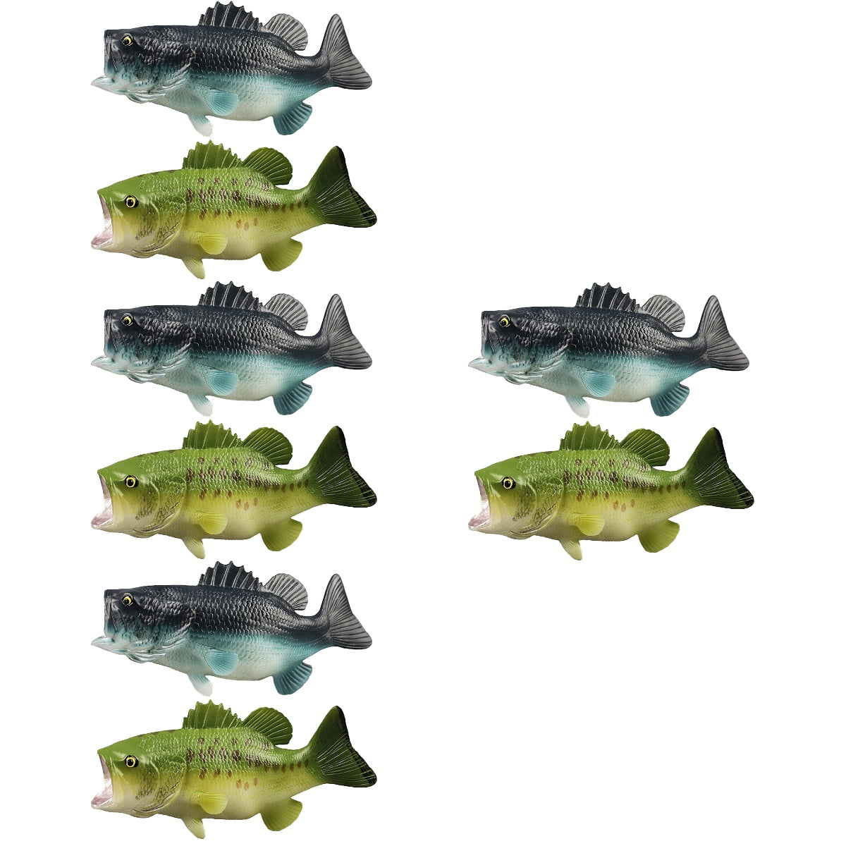 Hemoton 8 pcs Bass Fish Model Large Mouth Bass Model Fake Fish ...