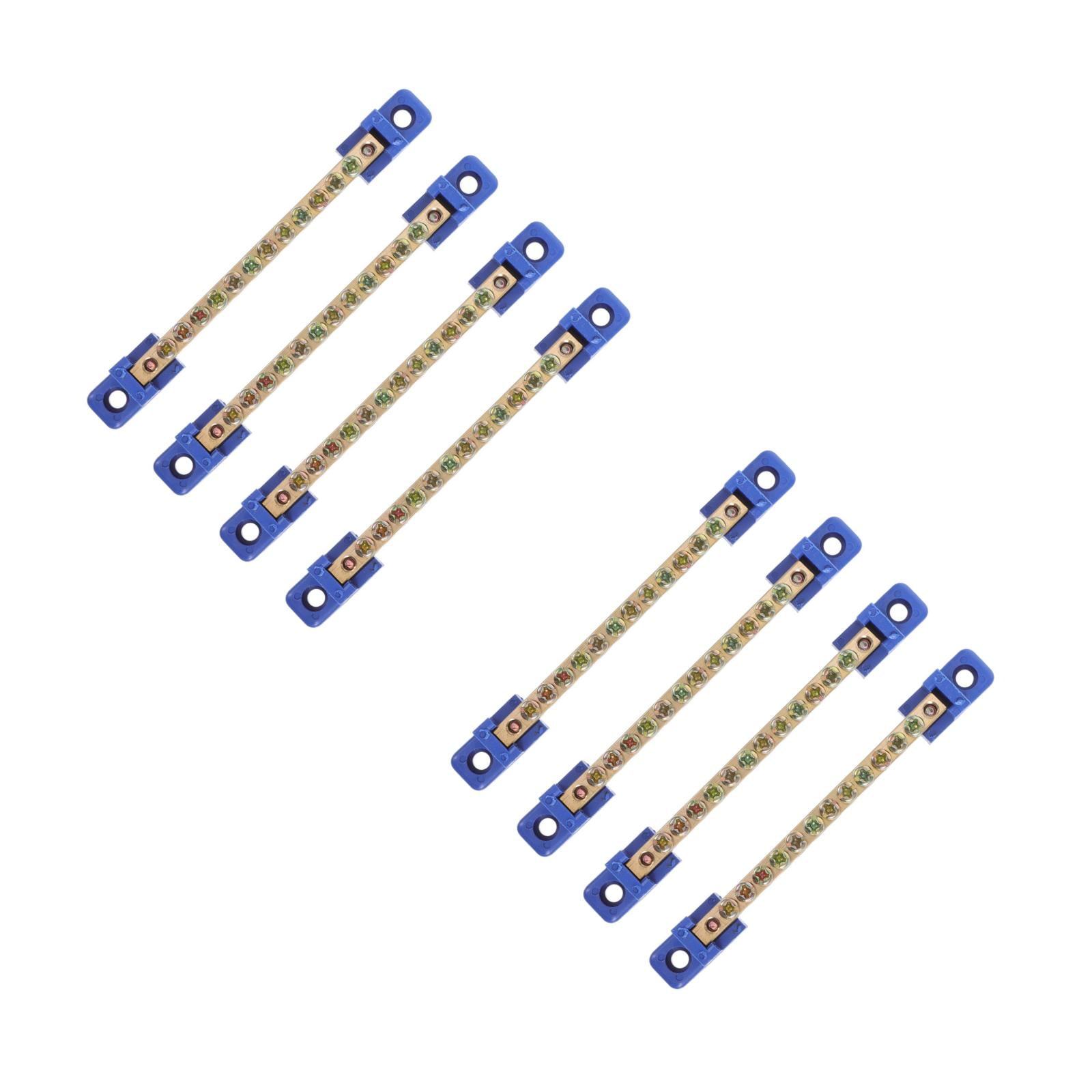Hemoton 8 pcs Copper Ground Bar Terminal Block With Base For Electrical ...