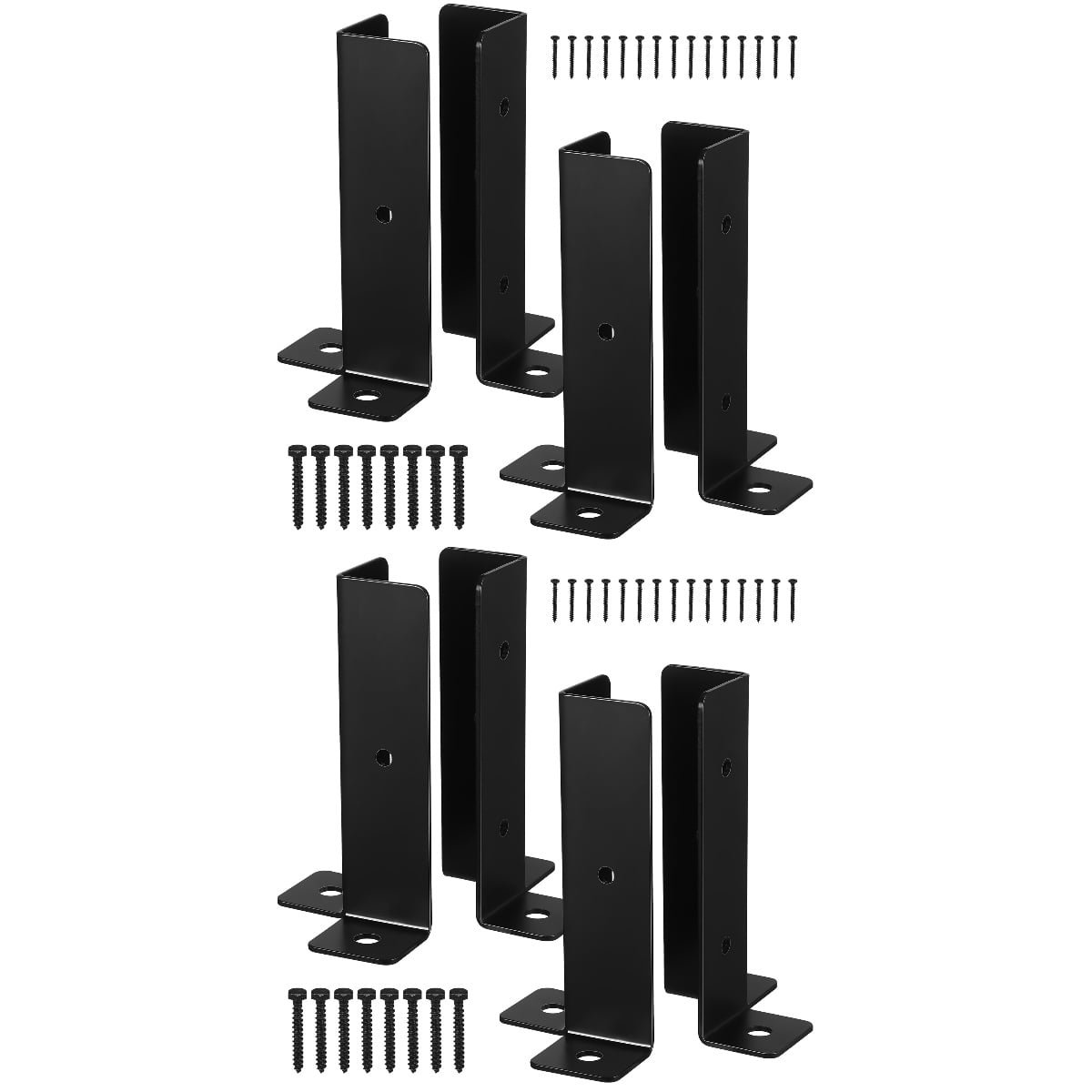 Hemoton 8 pcs Deck Post Base Brackets Fencing Post Brackets Heavy Duty ...