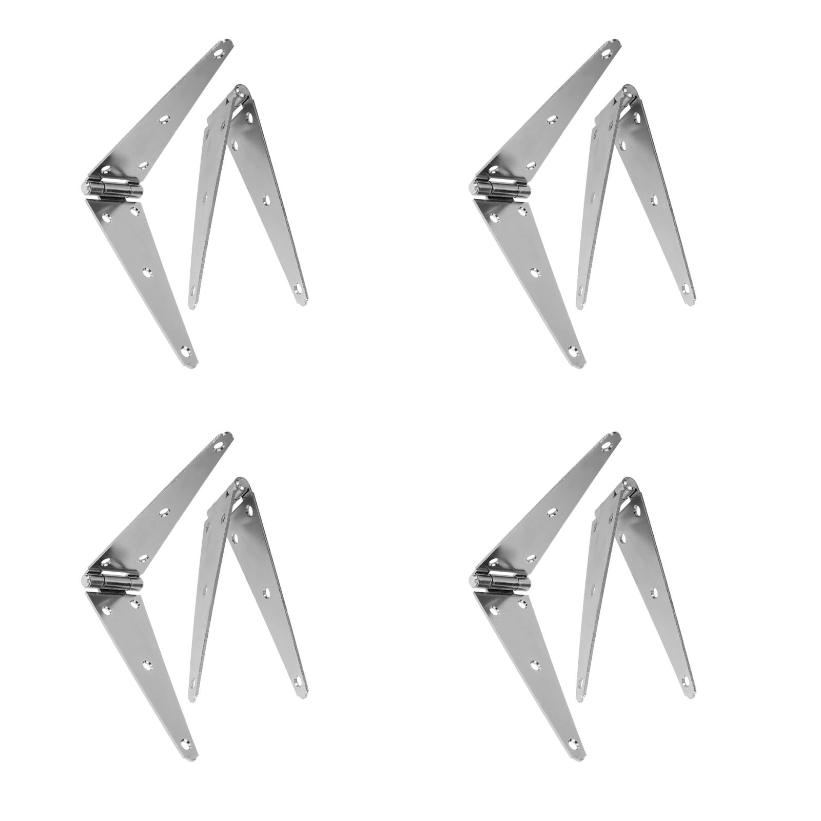 Hemoton 8 pcs Galvanized Iron Heavy Duty Strap Hinges T Strap Hinges Gate Hinges Fences Hinges ...