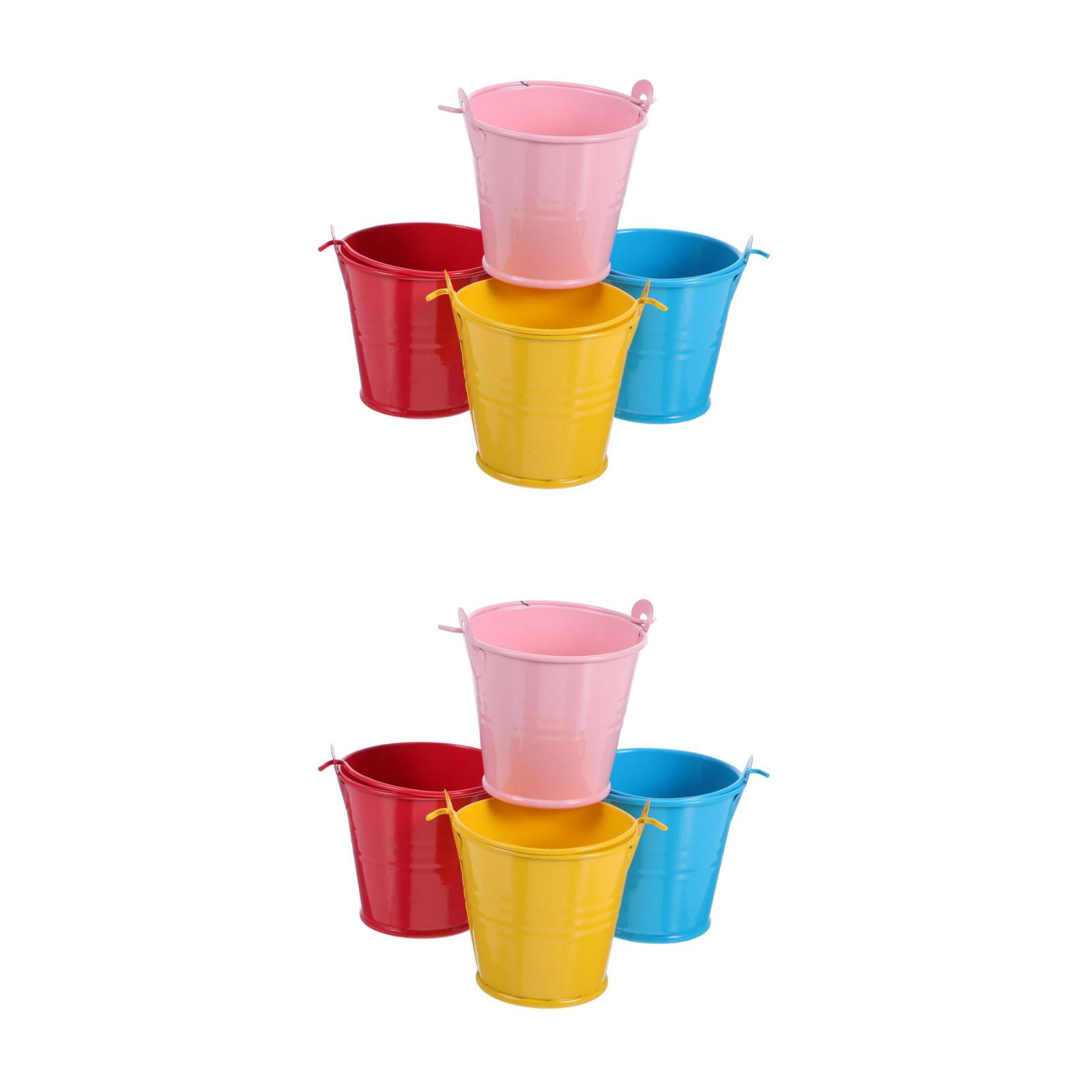 Hemoton 8 pcs Mini Tin Buckets with Handles Small Metal Pails ...