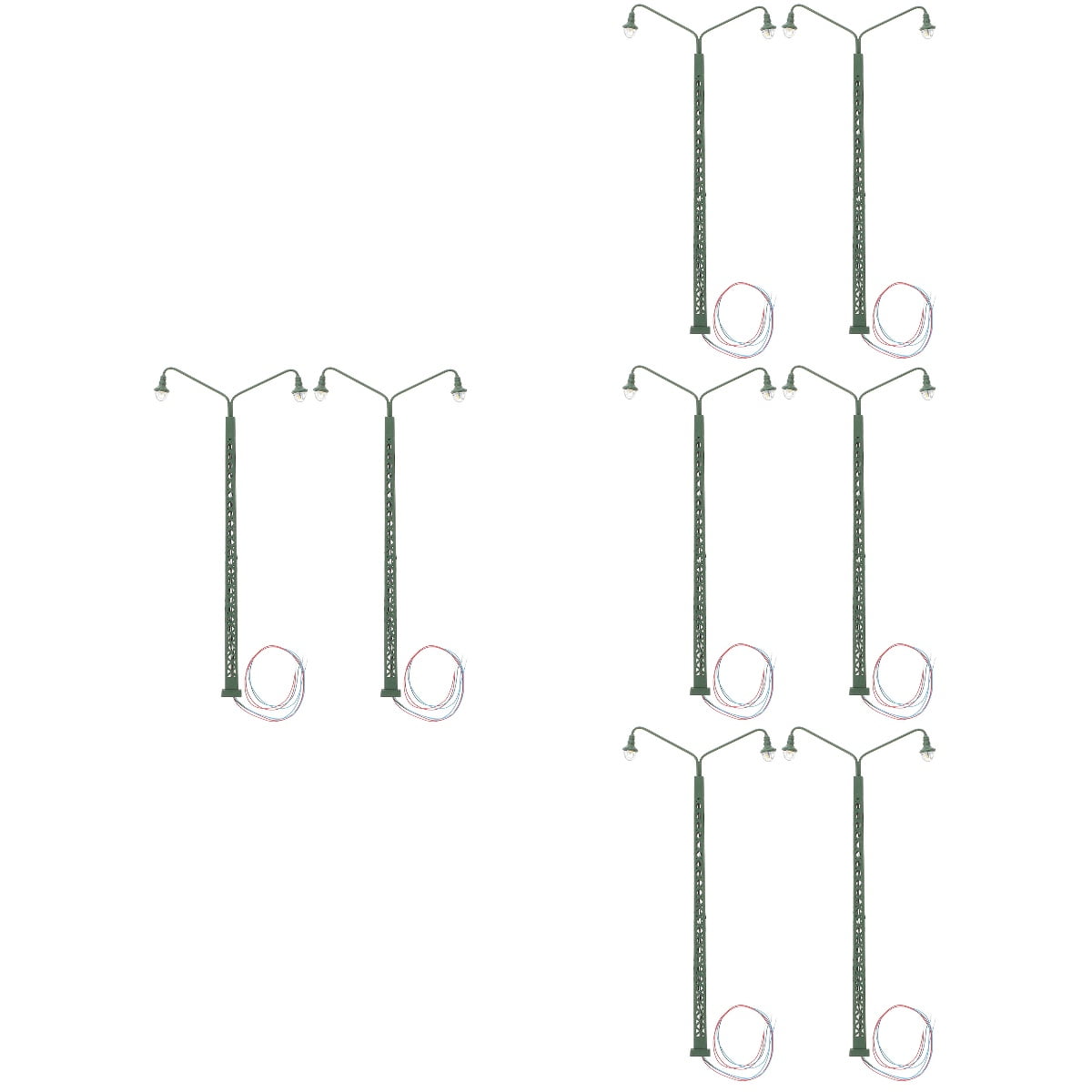 Hemoton 8 pcs Miniature Train Lamp Model Plastic Scene Layout Models ...